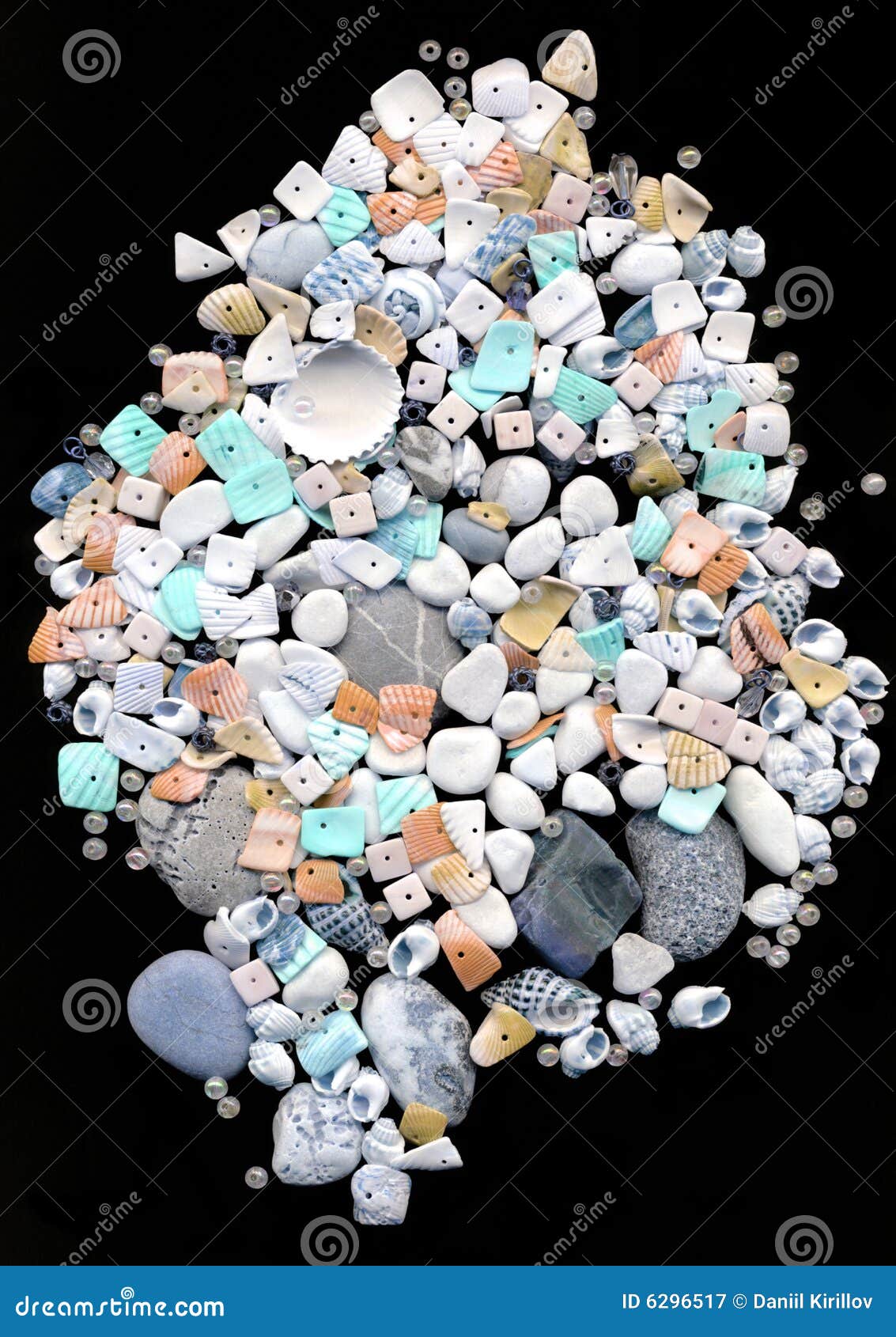 Beautiful Seashells with Beads Stock Image - Image of beauty, elegance ...