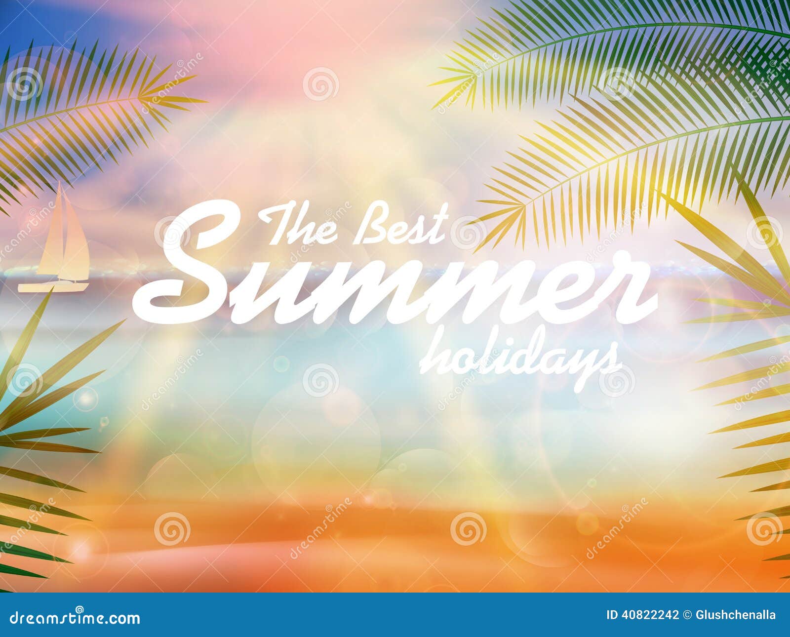 Beautiful Seaside View Poster. Stock Vector - Illustration of place ...