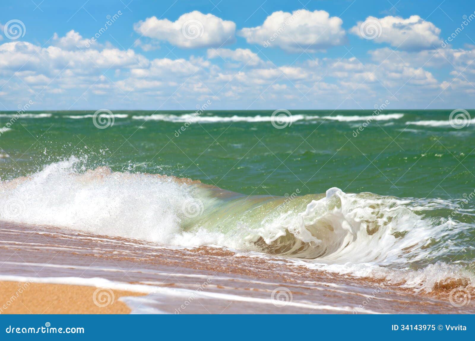 Beautiful seaside stock image. Image of ocean, sunlight - 34143975