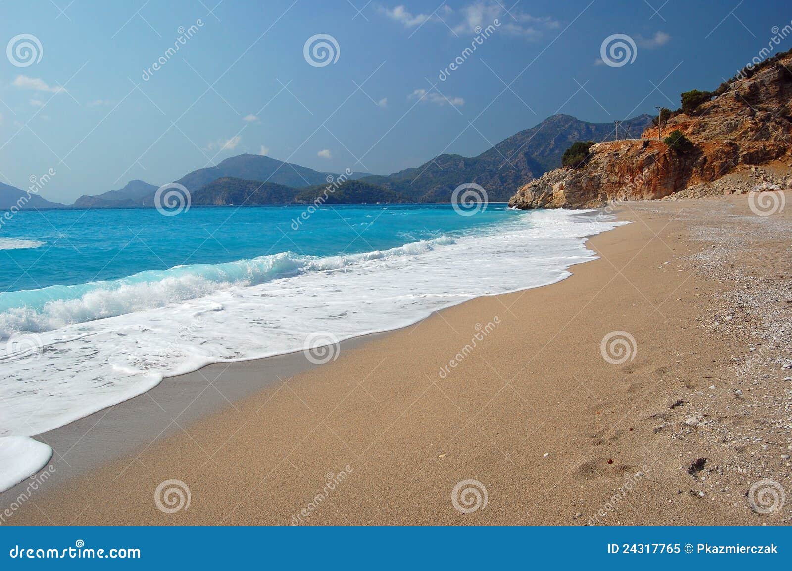 Beautiful Secluded Beach in Oludeniz, Turkey Stock Image - Image of ...