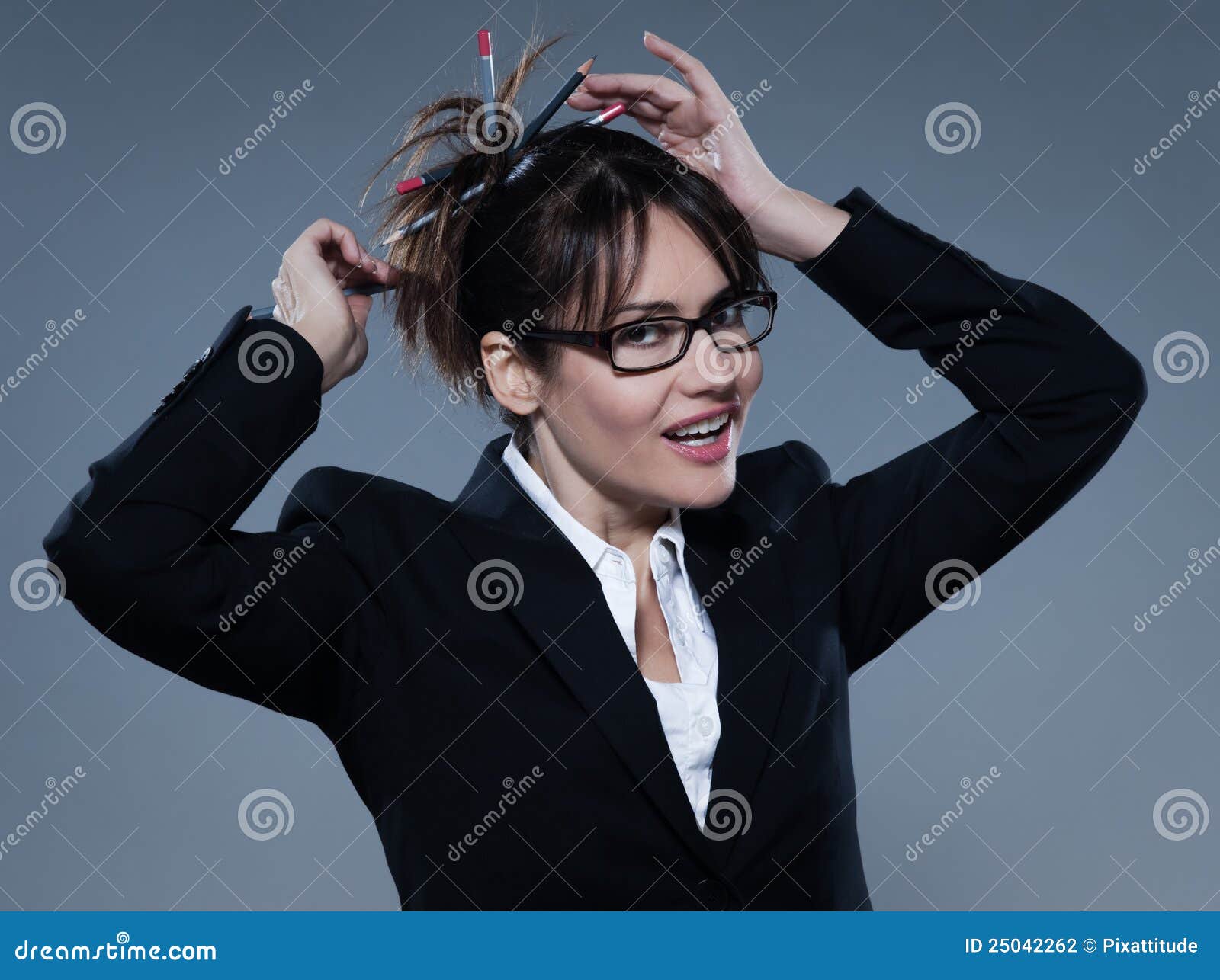 Beautiful secretary stock photo. Image of indoors, haircut - 25042262
