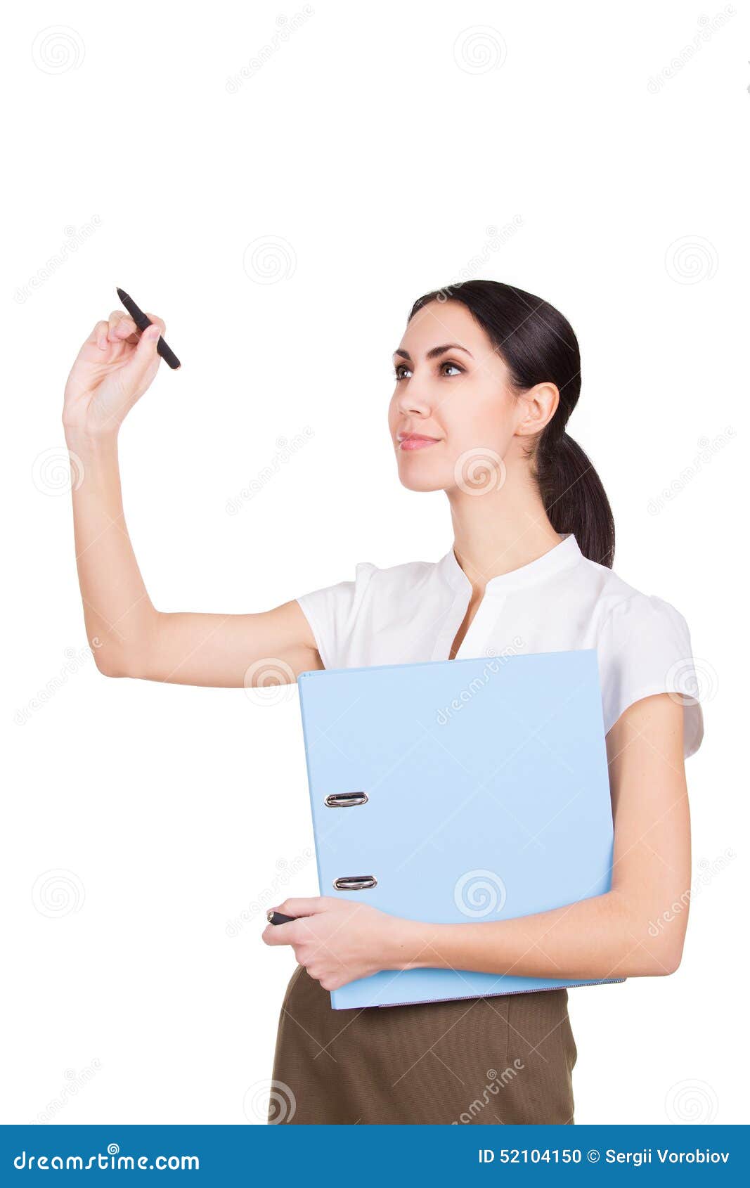 Beautiful Secretary Writing Stock Photo - Image of caucasian, business ...