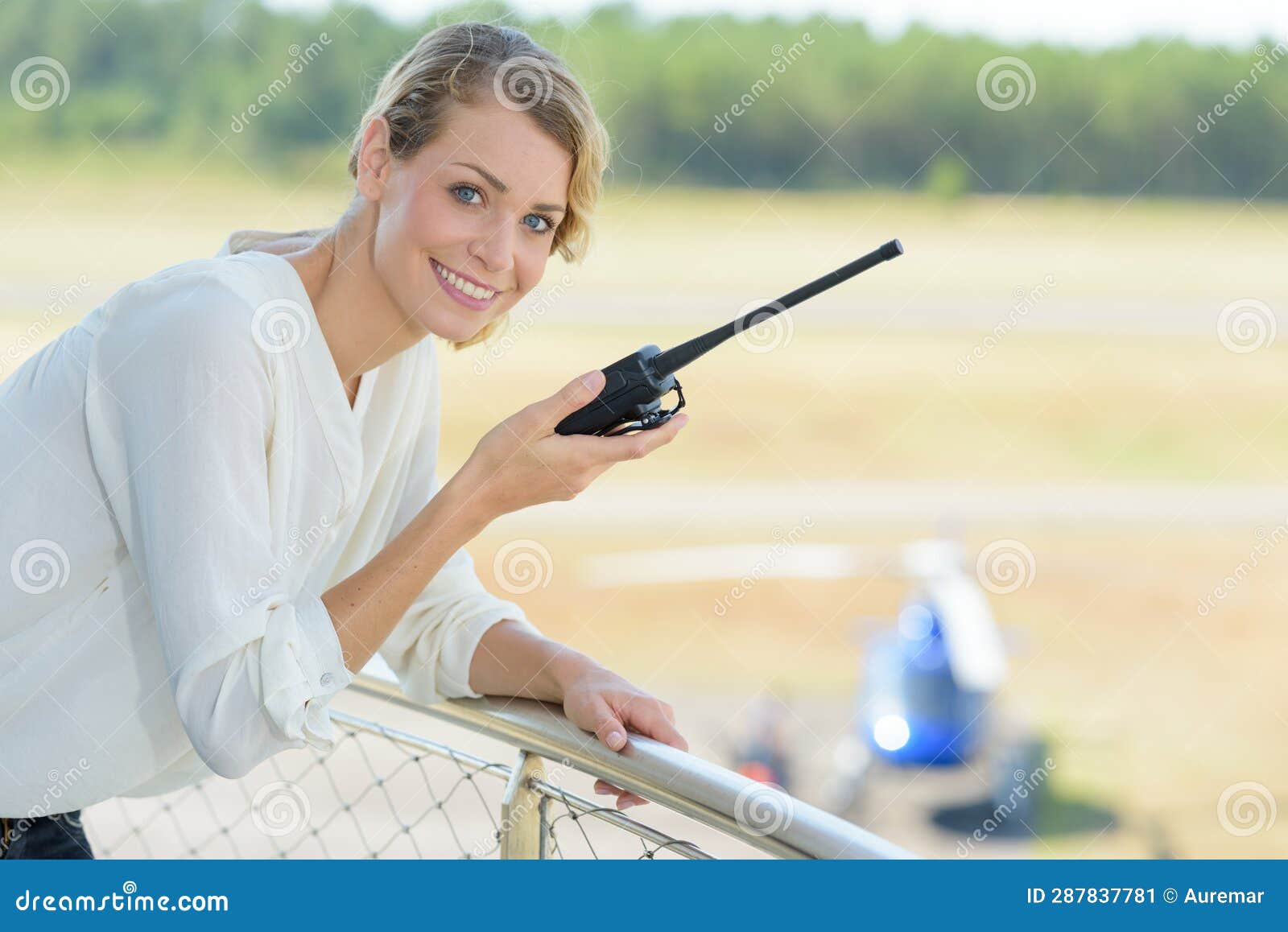 Beautiful Security Guard Outdoors Stock Image - Image of secure, woman ...