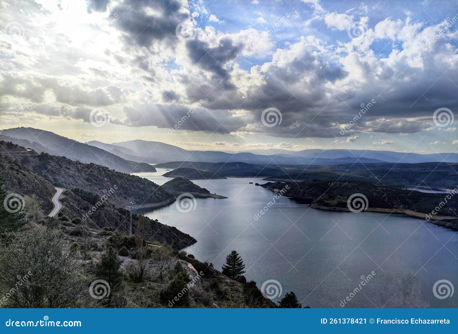 Beautiful See from the Lake Stock Image - Image of trees, cloud: 261378421