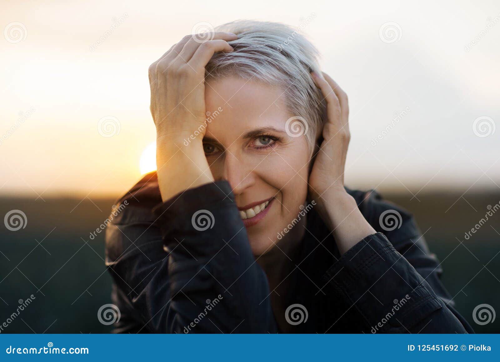 Beautiful and Self Confident Middle Aged Woman Portrait Stock Photo ... Beautiful and Self Confident Middle Aged Woman Portrait Stock Photo ...