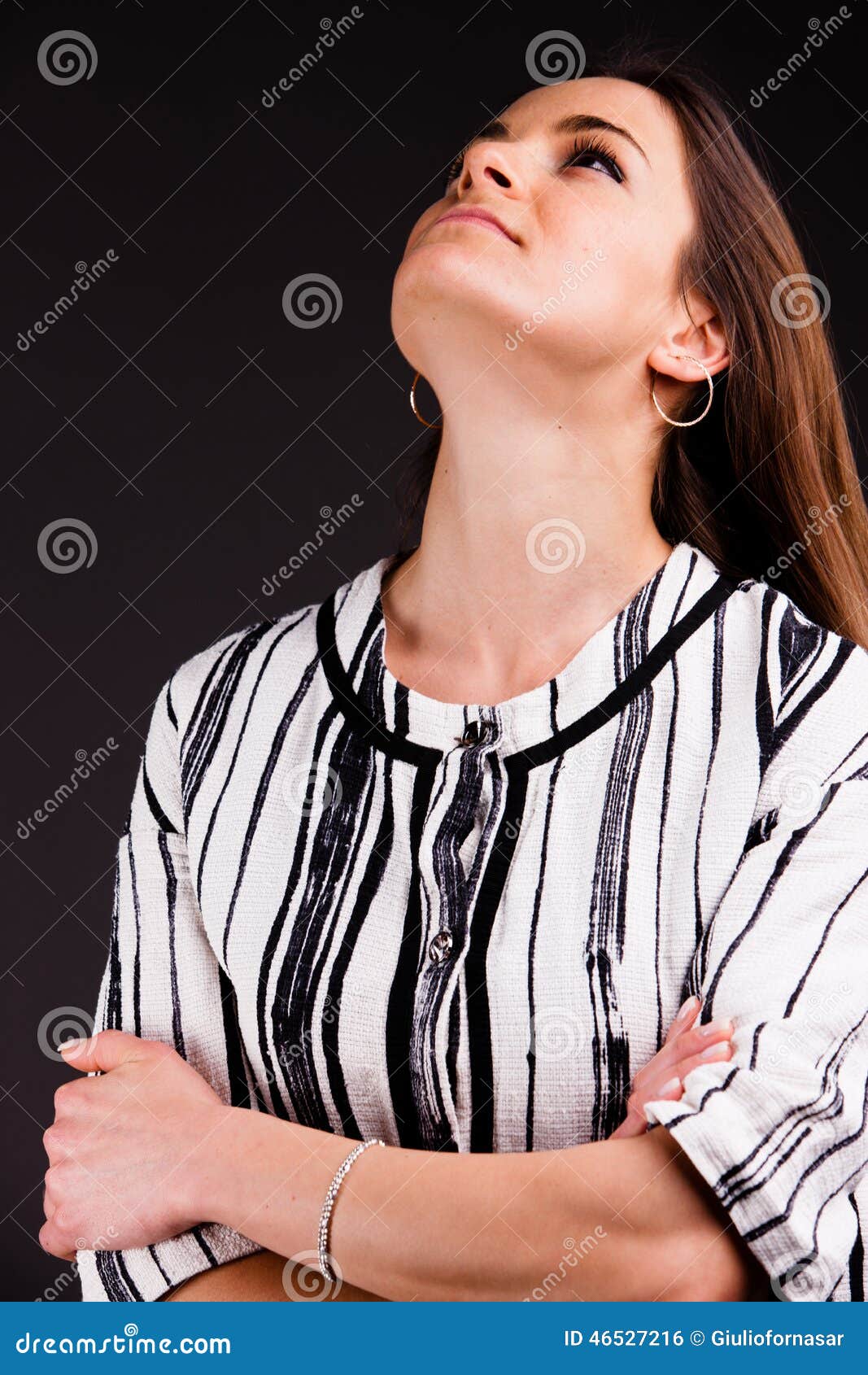 Beautiful Self-confident Woman Posing Stock Photo - Image of fashion ...