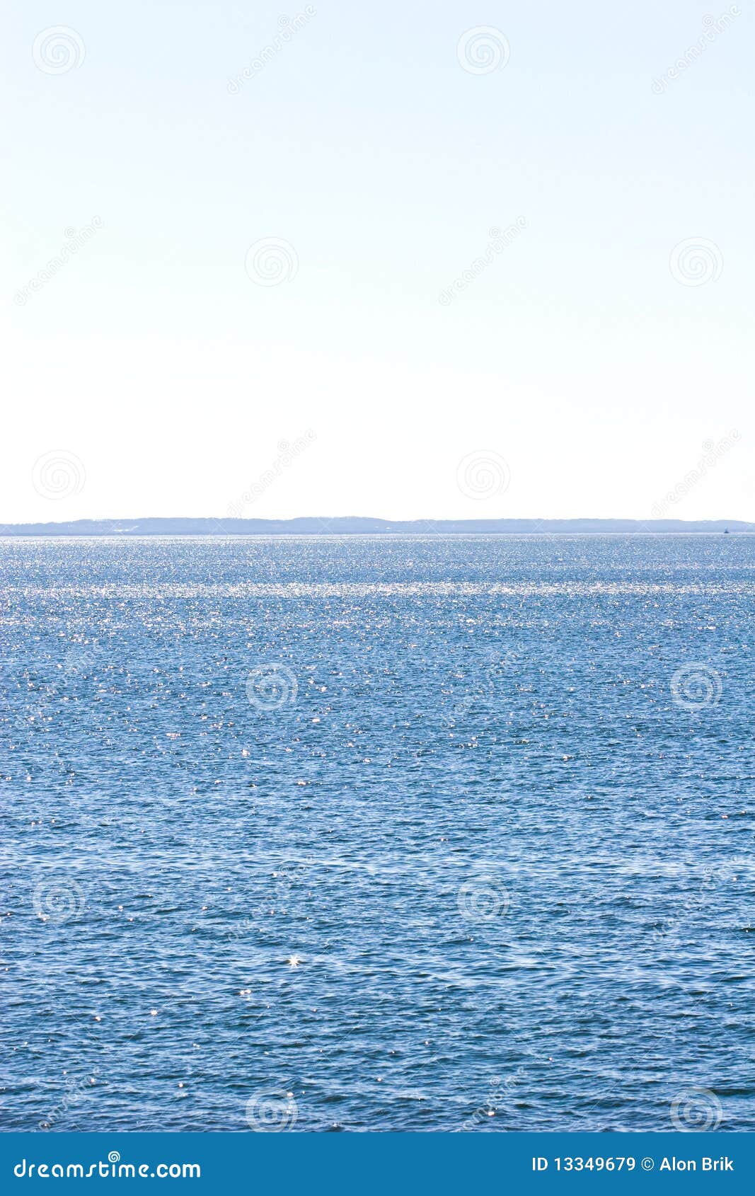 Beautiful Serene Blue Sky and Ocean Waves Horizon Stock Image - Image ...