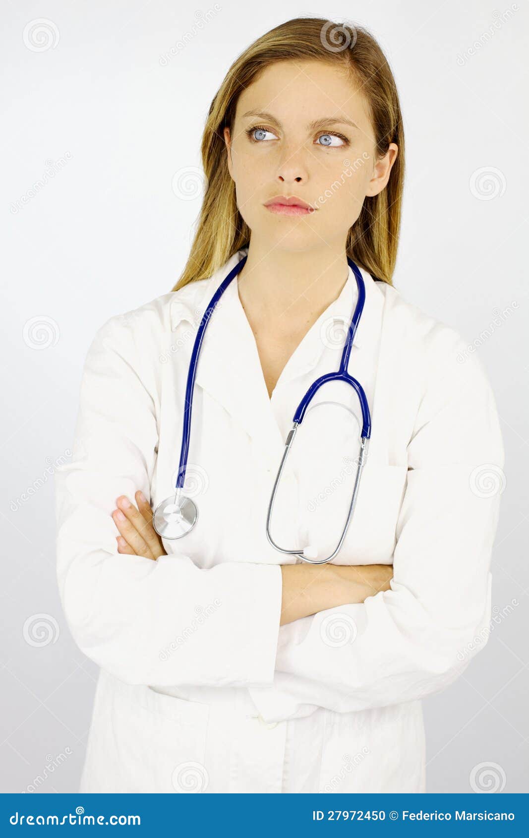 Beautiful Serious Female Doctor Stock Photo - Image of care, clinical ...