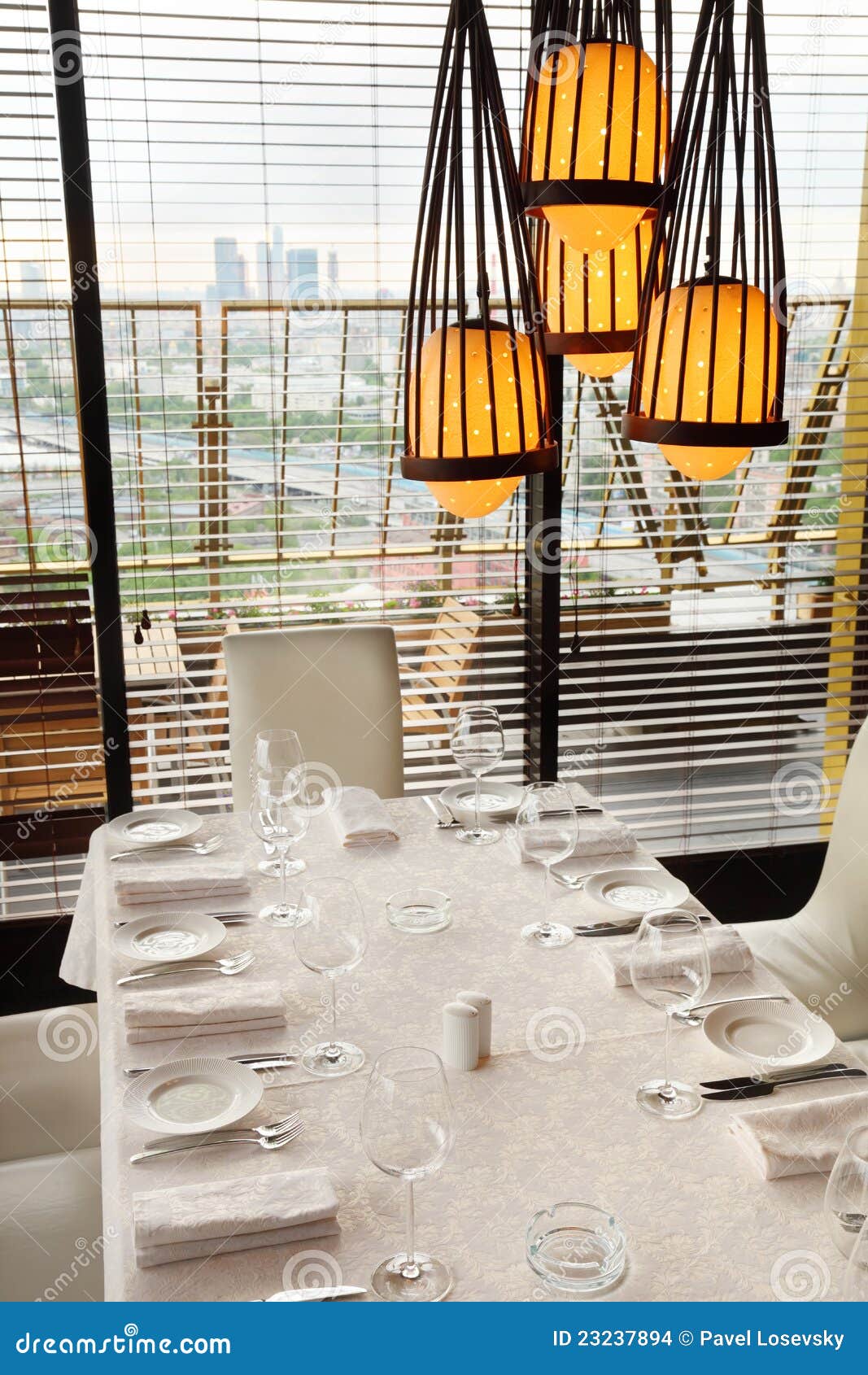 Beautiful Serving at Table in Restaurant Stock Photo - Image of clean ...