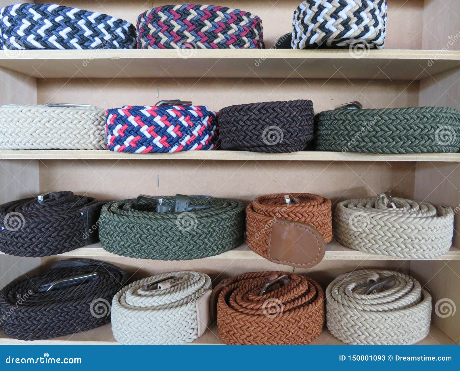 Beautiful Set of Belts of Different Models and Colors Stock Image ...