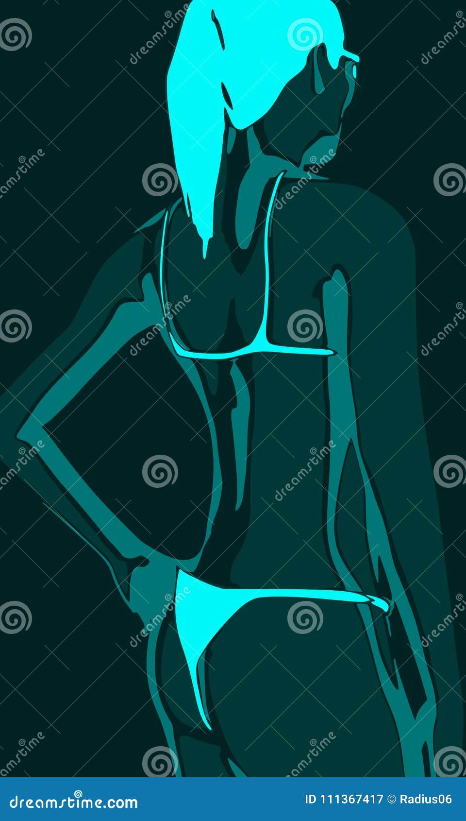 Beautiful Fitness Girl Stock Vector Illustration Of Sport 111367417