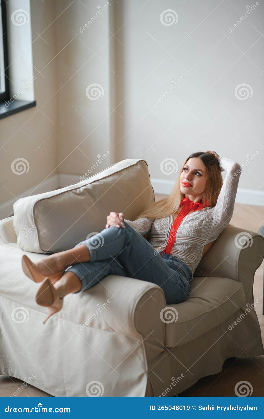 Beautiful Girl in the Studio. Stock Image - Image of color, black ...