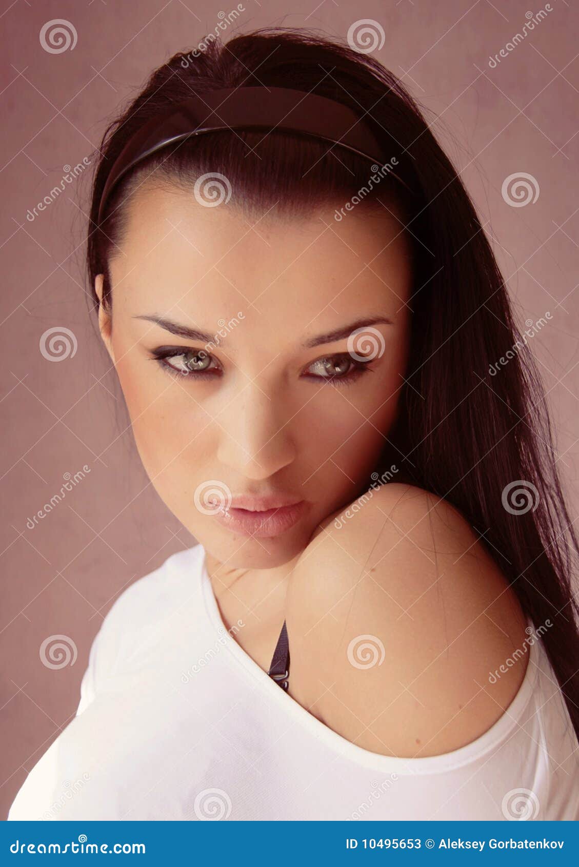 Beautiful lady portrait stock image. Image of bright - 10495653