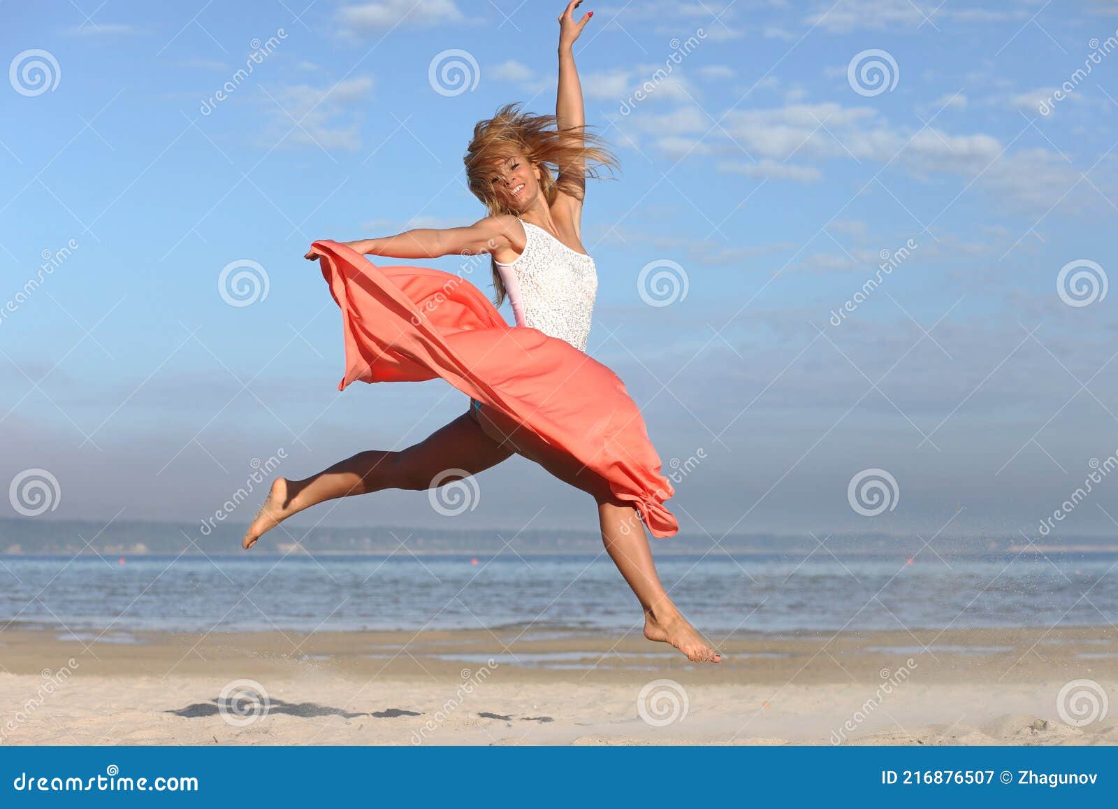 Beautiful Woman Enjoying Summer Outdoors Stock Image Image Of Energy Healthy 216876507 7377