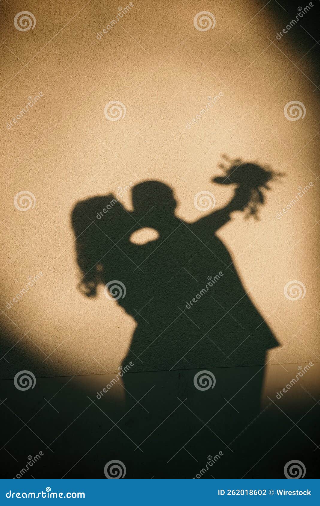 Beautiful Shadow of a Kissing Couple on a Wall Stock Photo - Image of ...