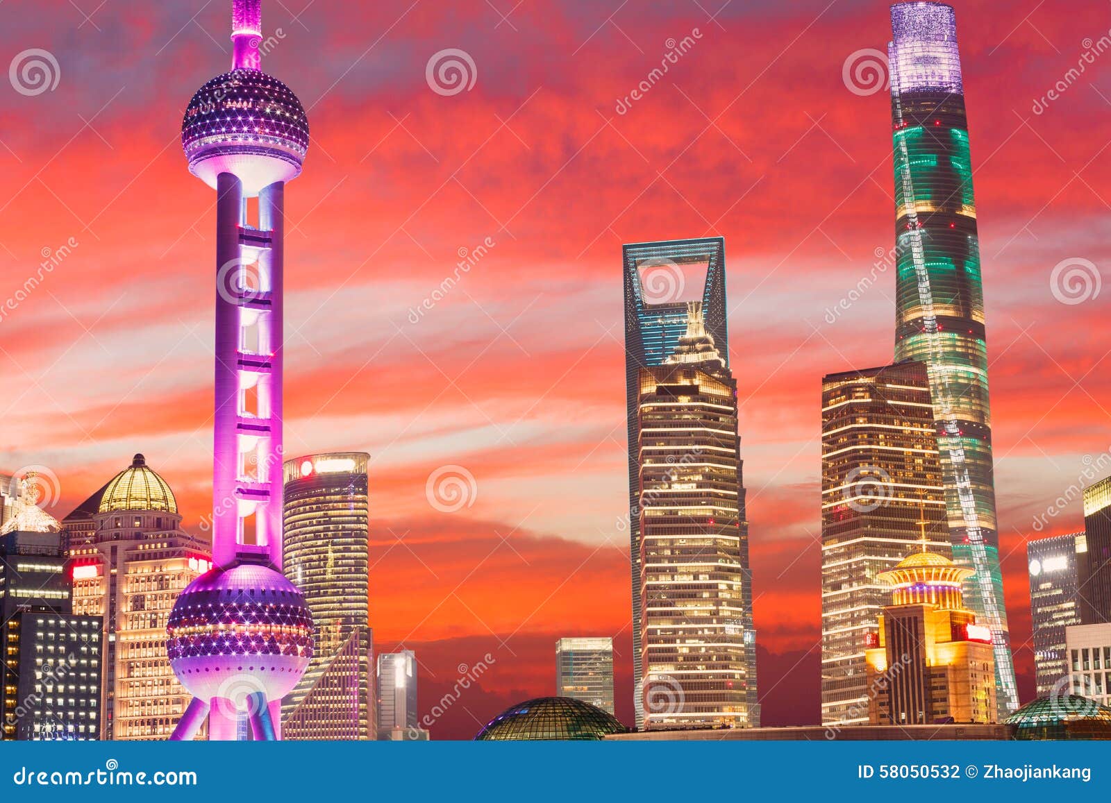 Beautiful Shanghai City Night Stock Photo - Image of china, building ...