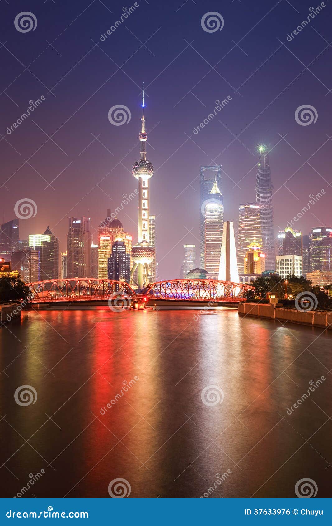 Beautiful Shanghai at Night Stock Photo - Image of night, cityscape ...