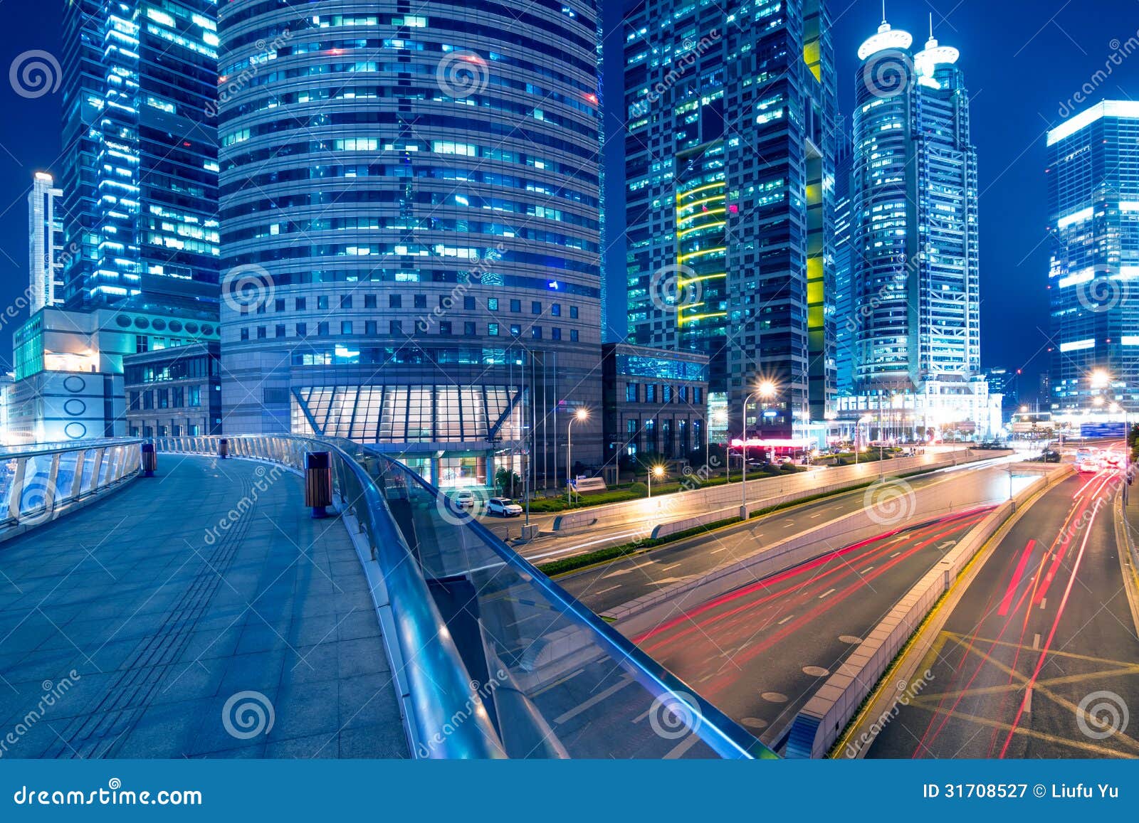 Beautiful of Shanghai Night Scene Stock Image - Image of commercial ...