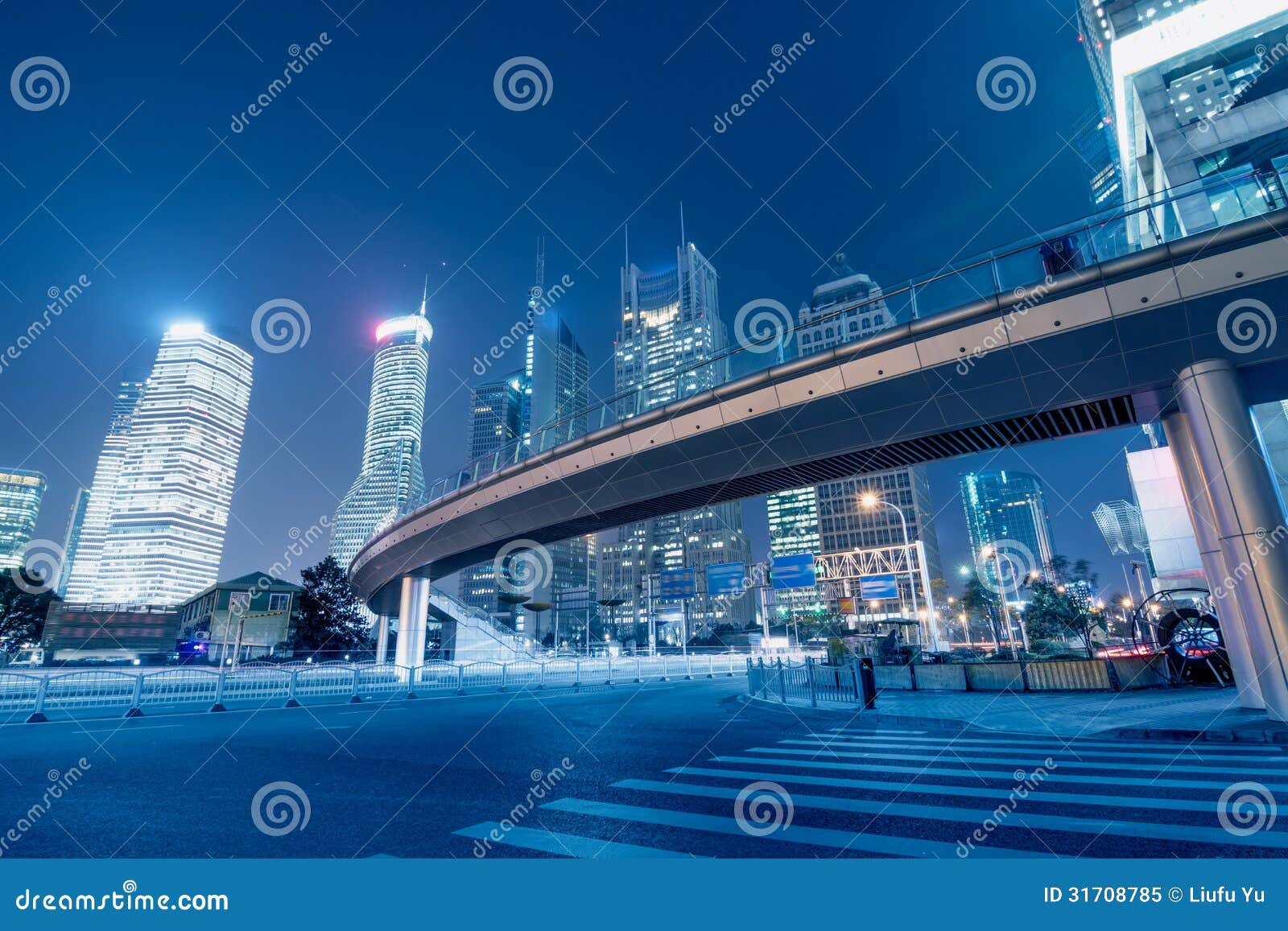 Beautiful of Shanghai Night Scene Stock Image - Image of downtown ...