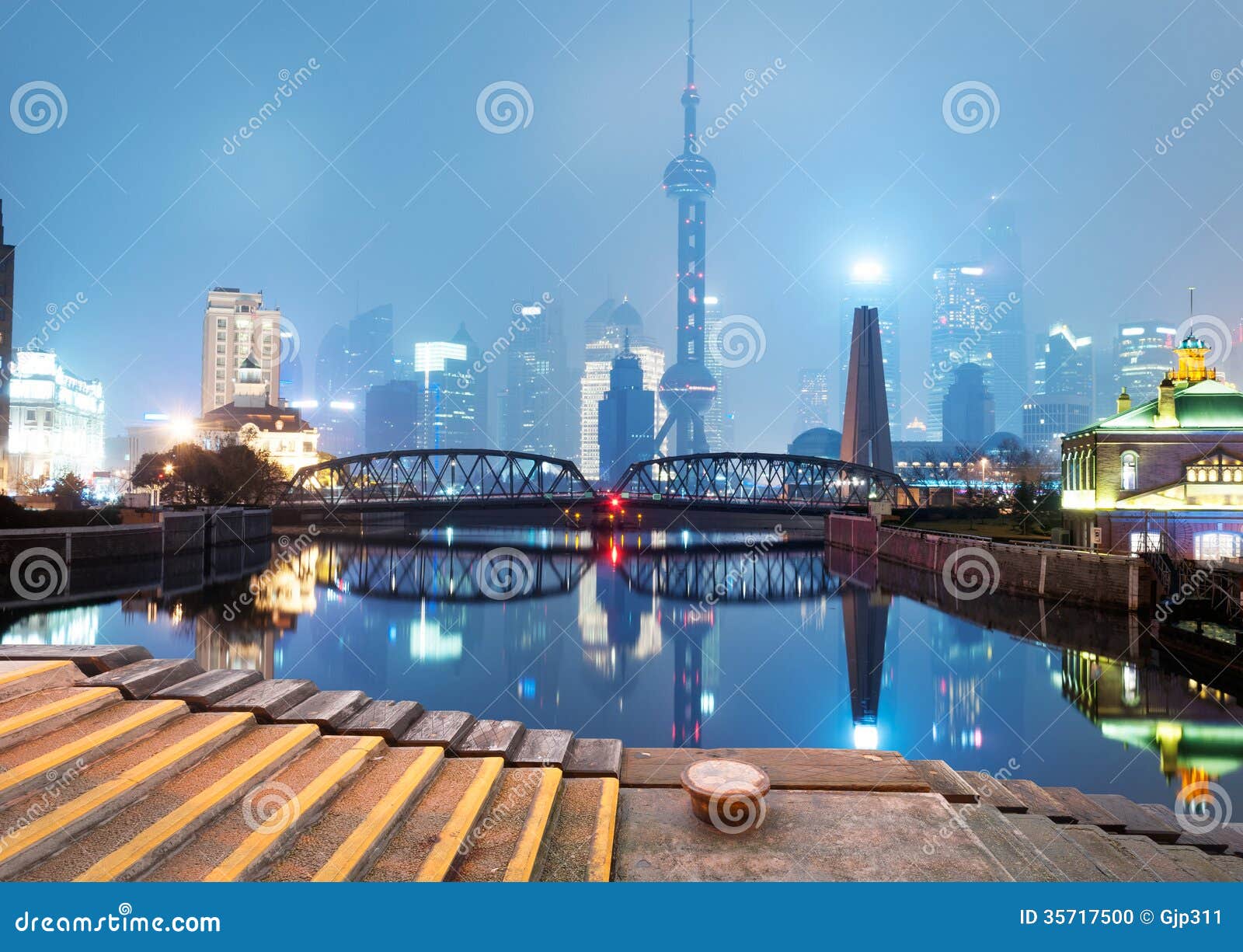 Beautiful shanghai skyline stock photo. Image of finance - 35717500