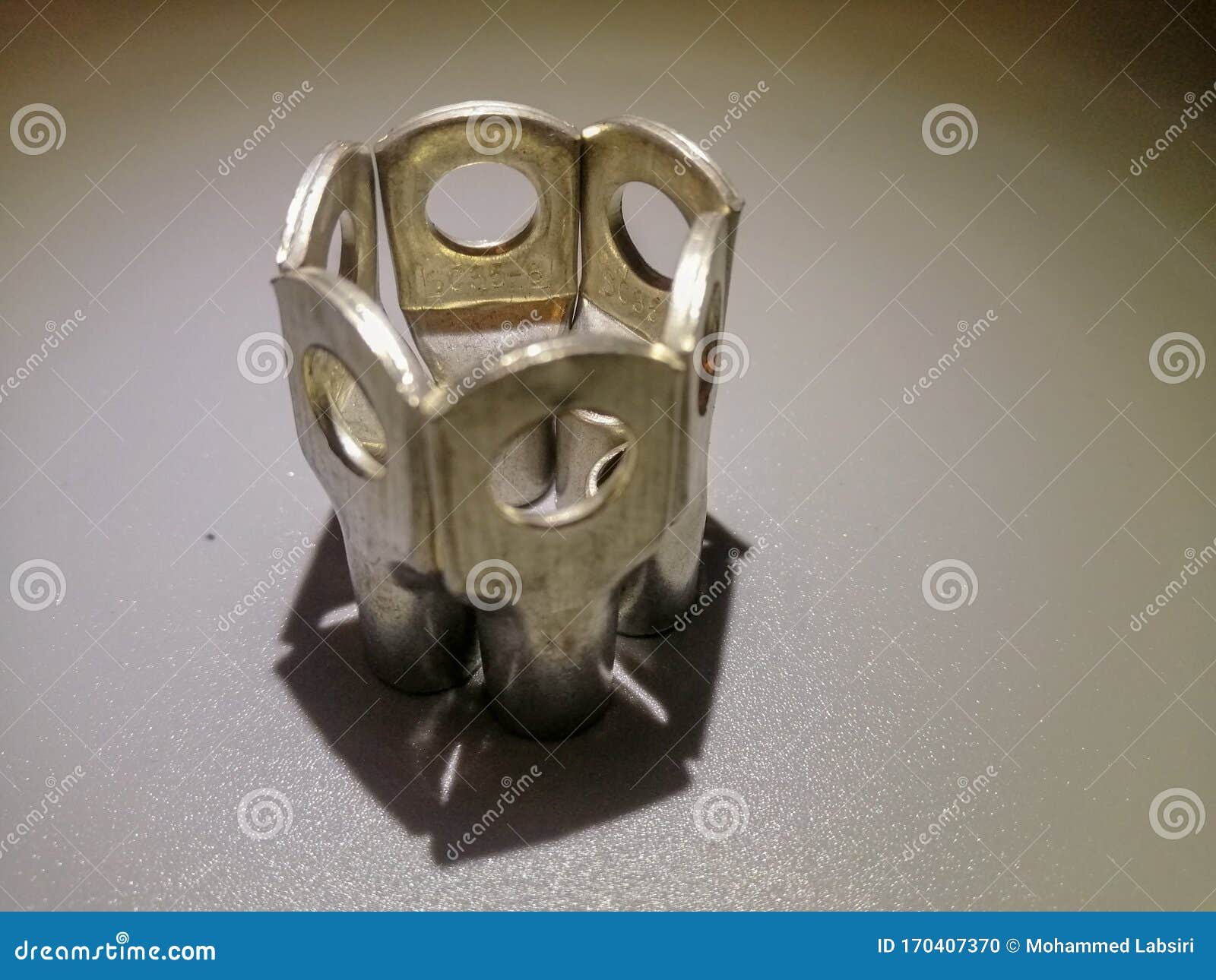 Beautiful Shape of Iron on a Gray Background Stock Photo - Image of ...