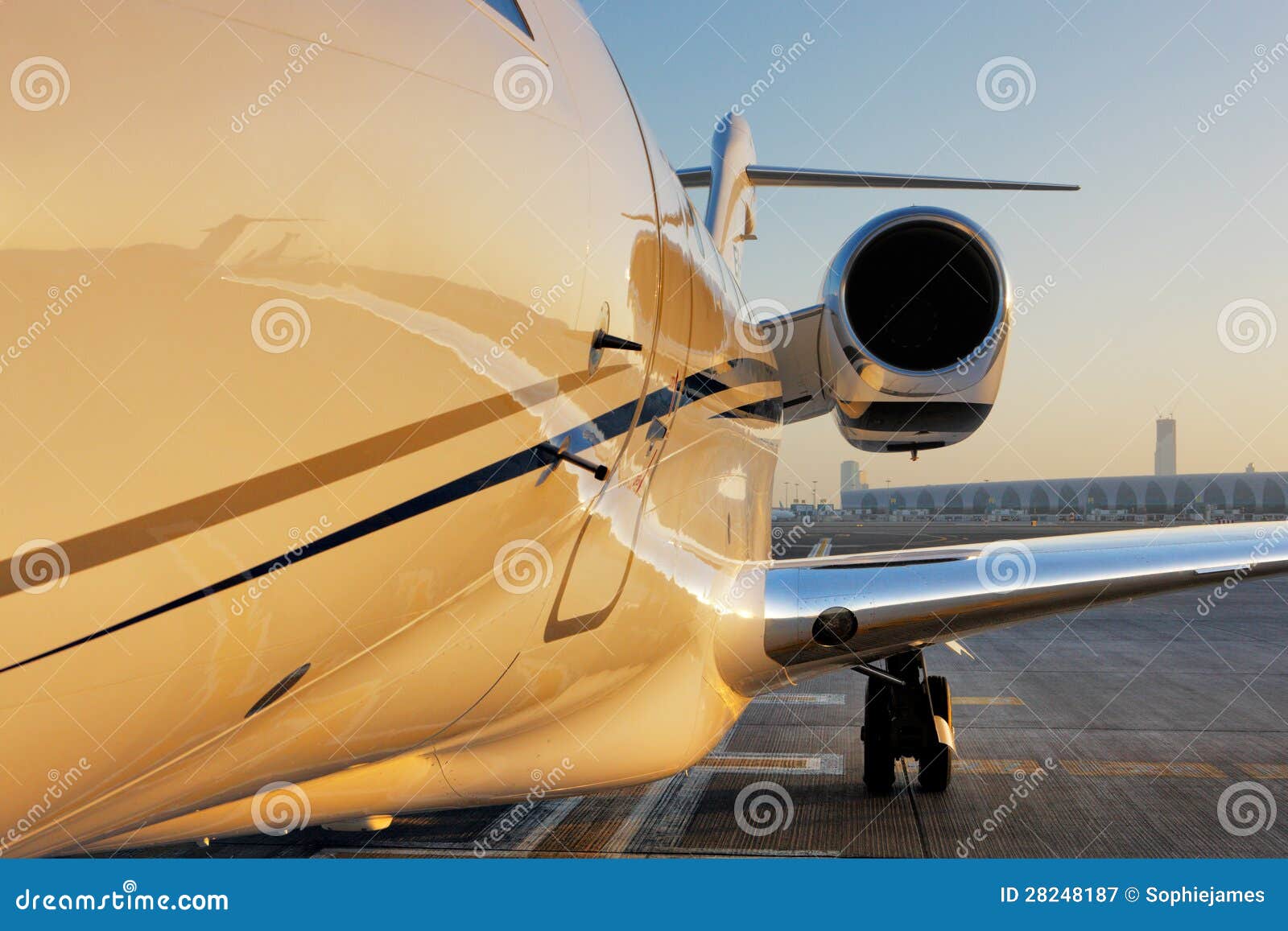 Beautiful Shape of a Private Jet Stock Image - Image of door, plane ...