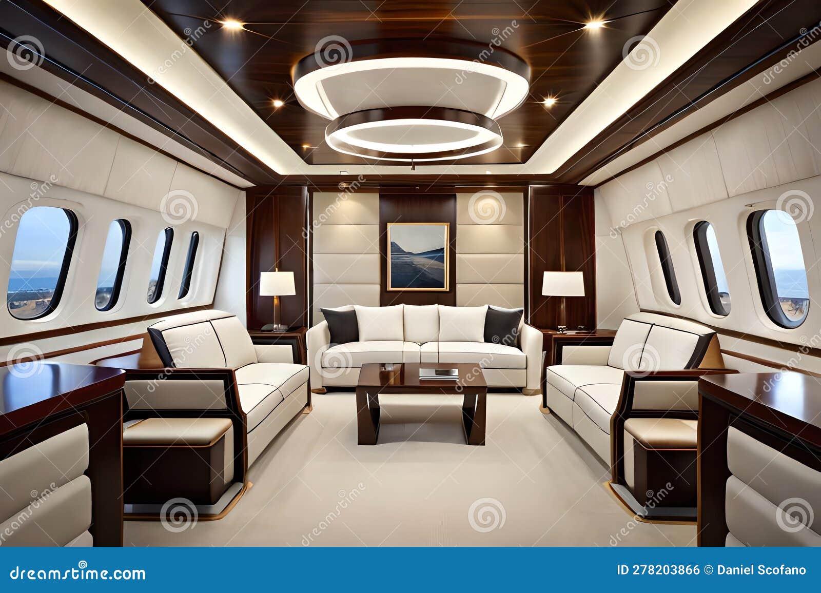Beautiful Shape of a Private Jet. Generative AI Stock Illustration ...
