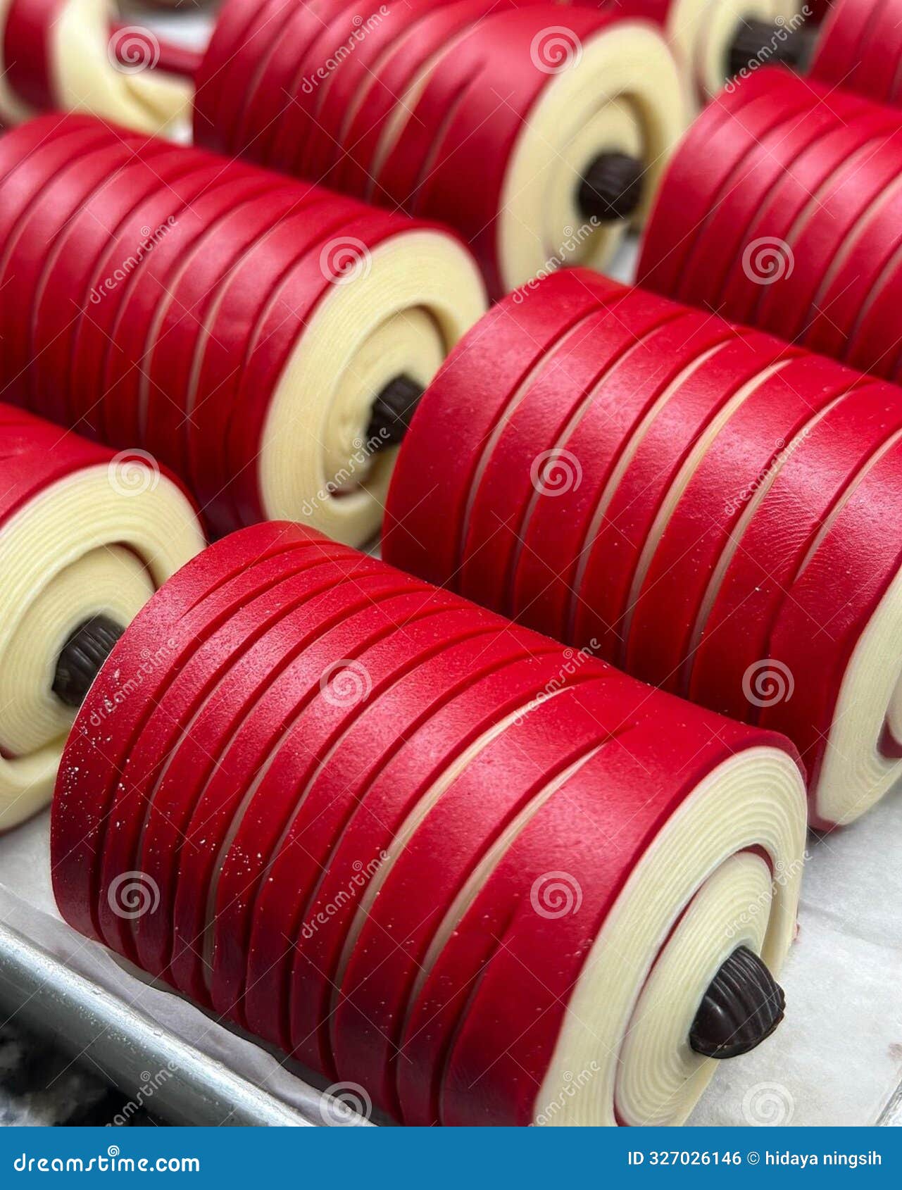 Beautiful Shape and Red Color of Croissant Dough Stock Photo - Image of ...