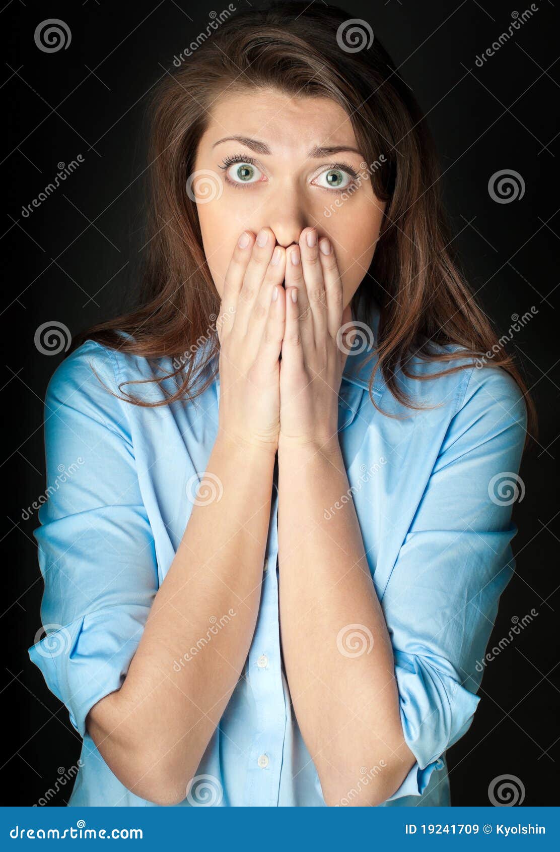 Beautiful shocked woman stock image. Image of adult, dark - 19241709