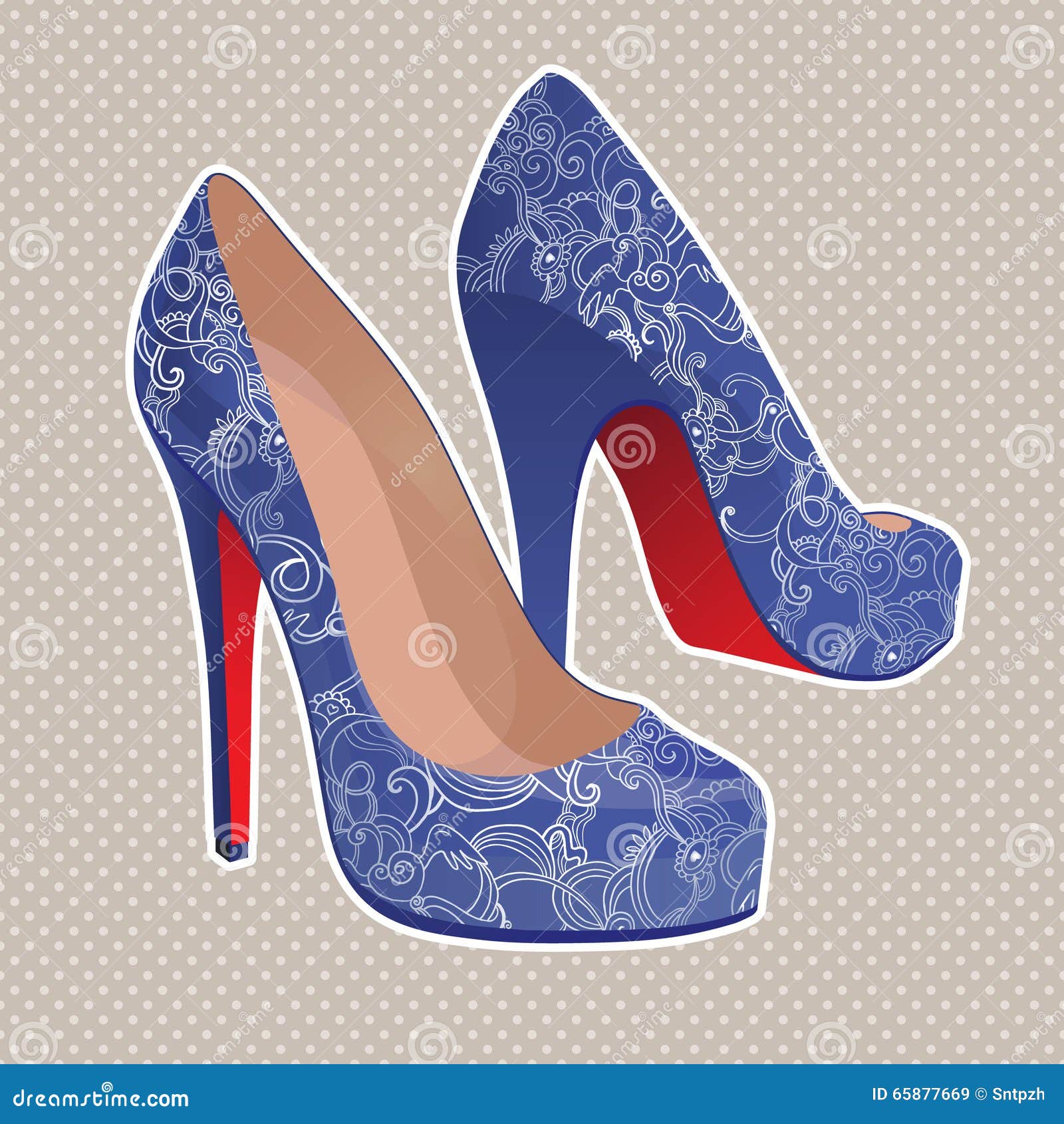 Beautiful Shoes on White Design Stock Vector - Illustration of ...
