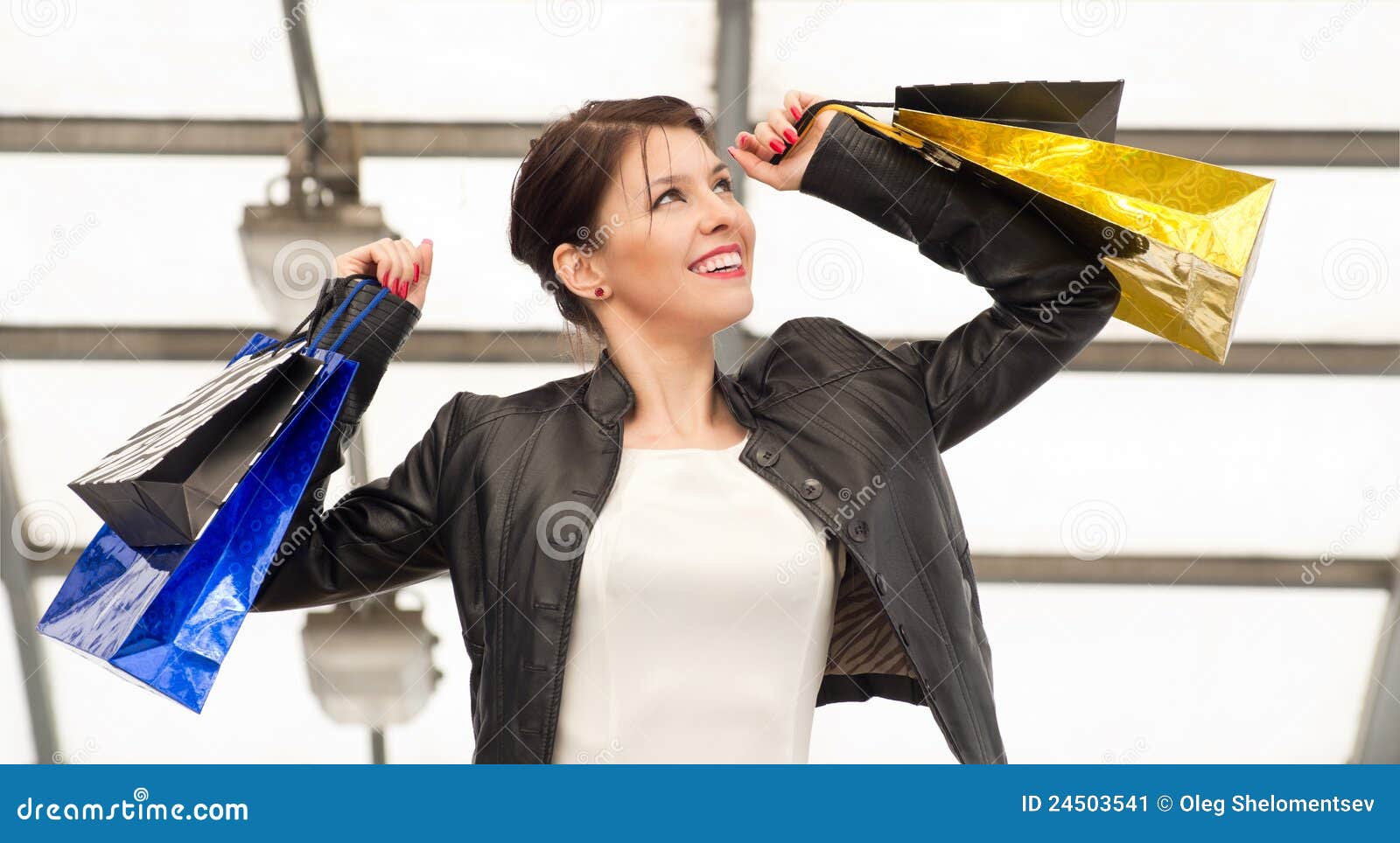 Beautiful shopping stock image. Image of bags, portrait - 24503541