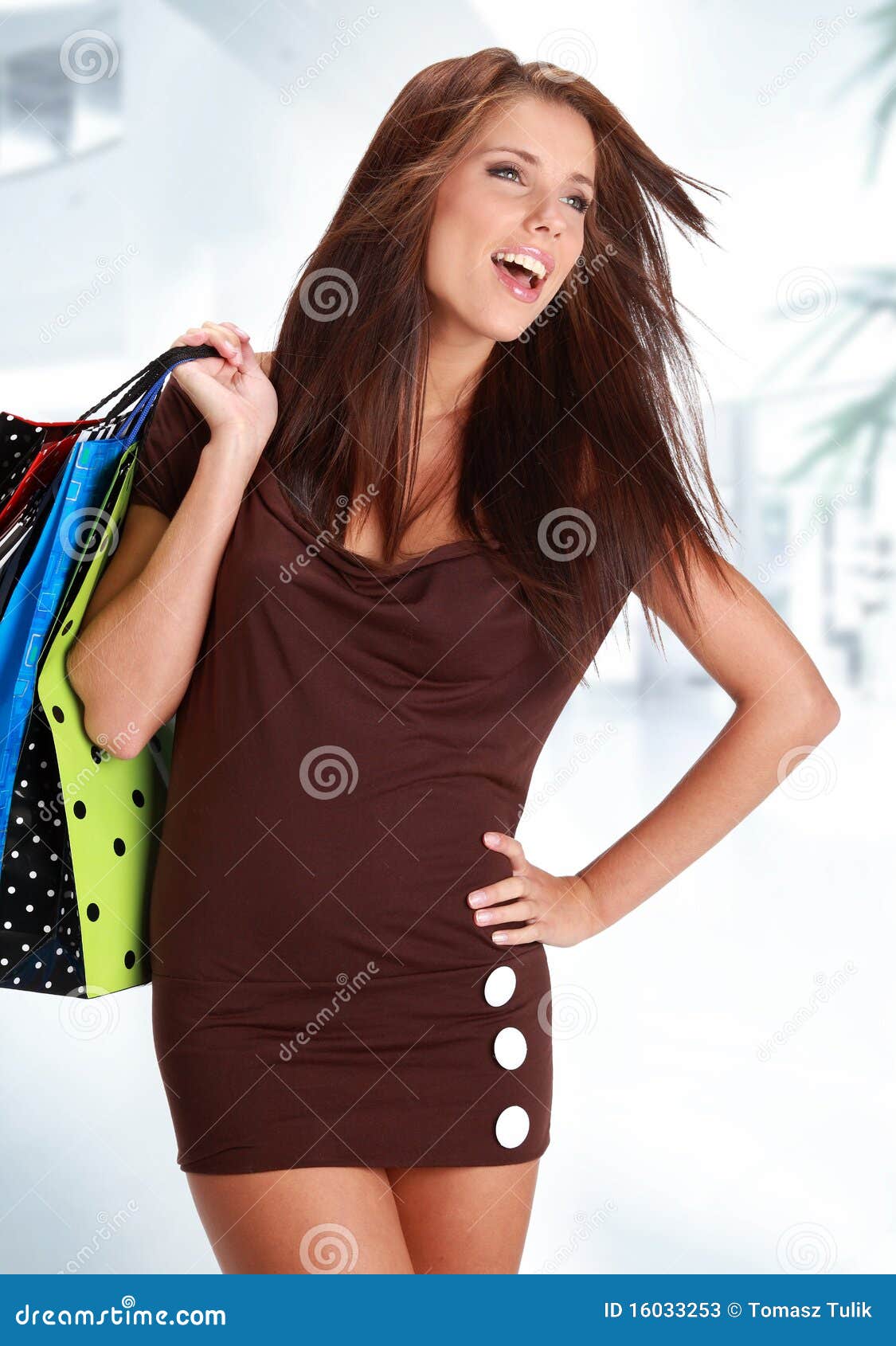 Beautiful shopping woman stock image. Image of purchase - 16033253