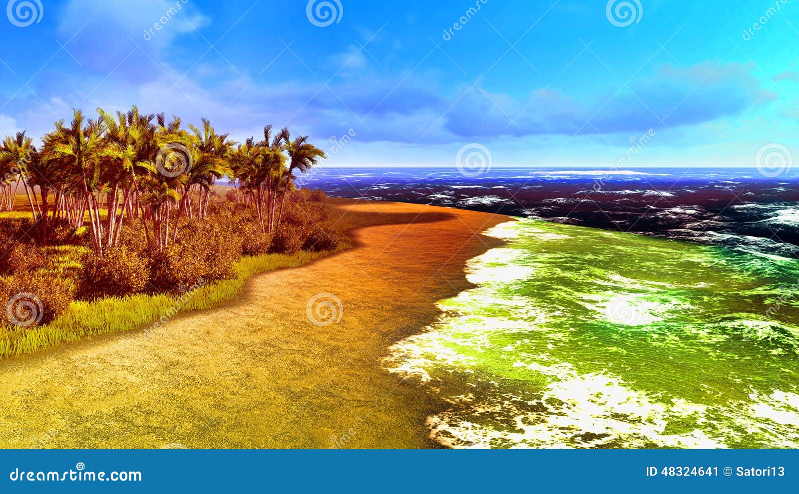 Beautiful shore stock image. Image of coast, ocean, summer - 48324641