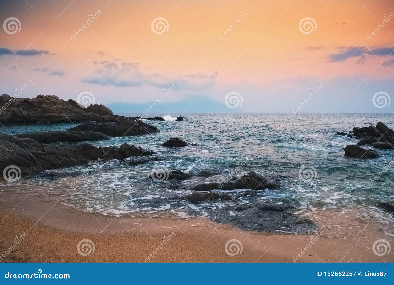 Beautiful shore and rocks stock image. Image of stone - 132662257