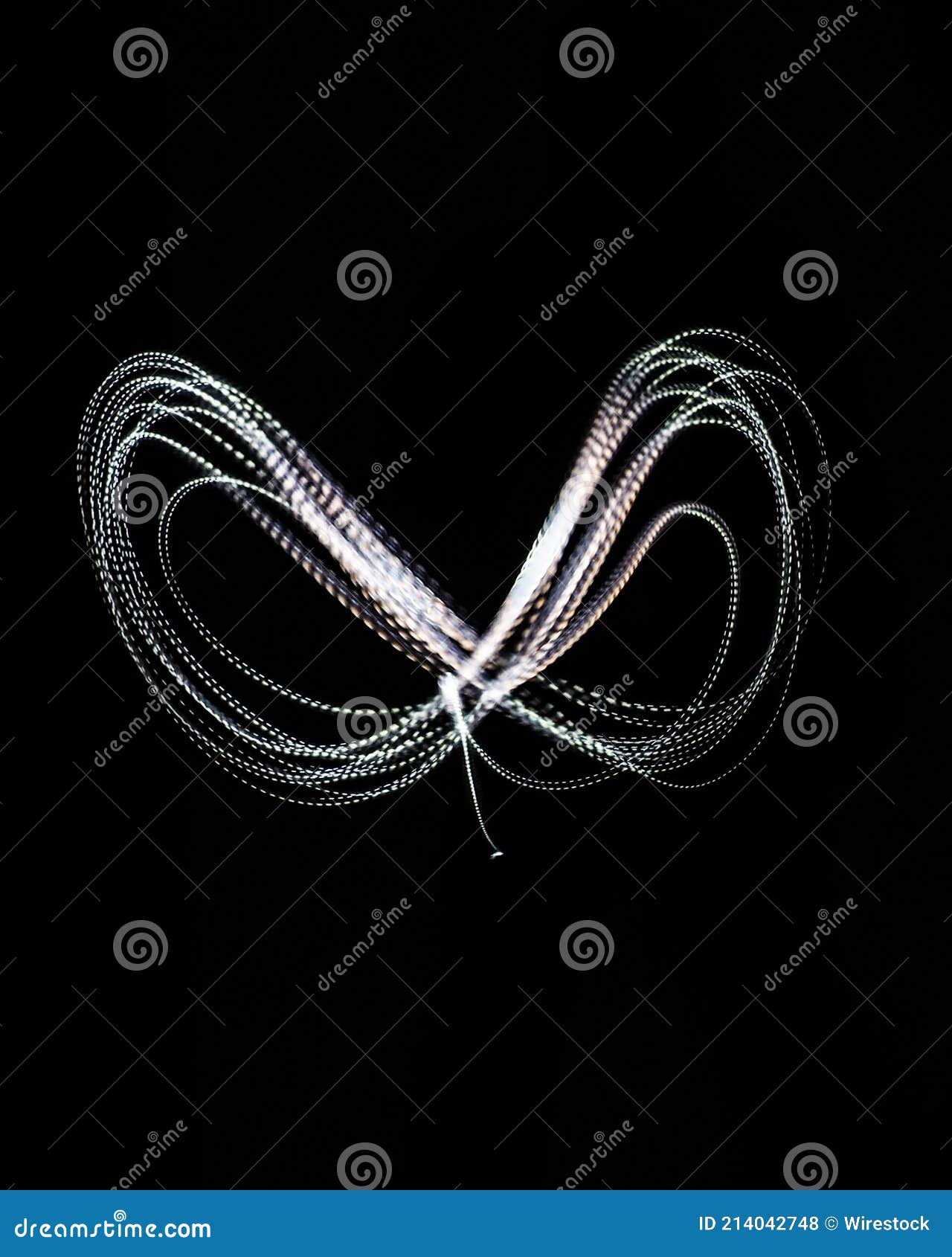 Beautiful Shot of an Abstract White Led Light in the Form of an ...