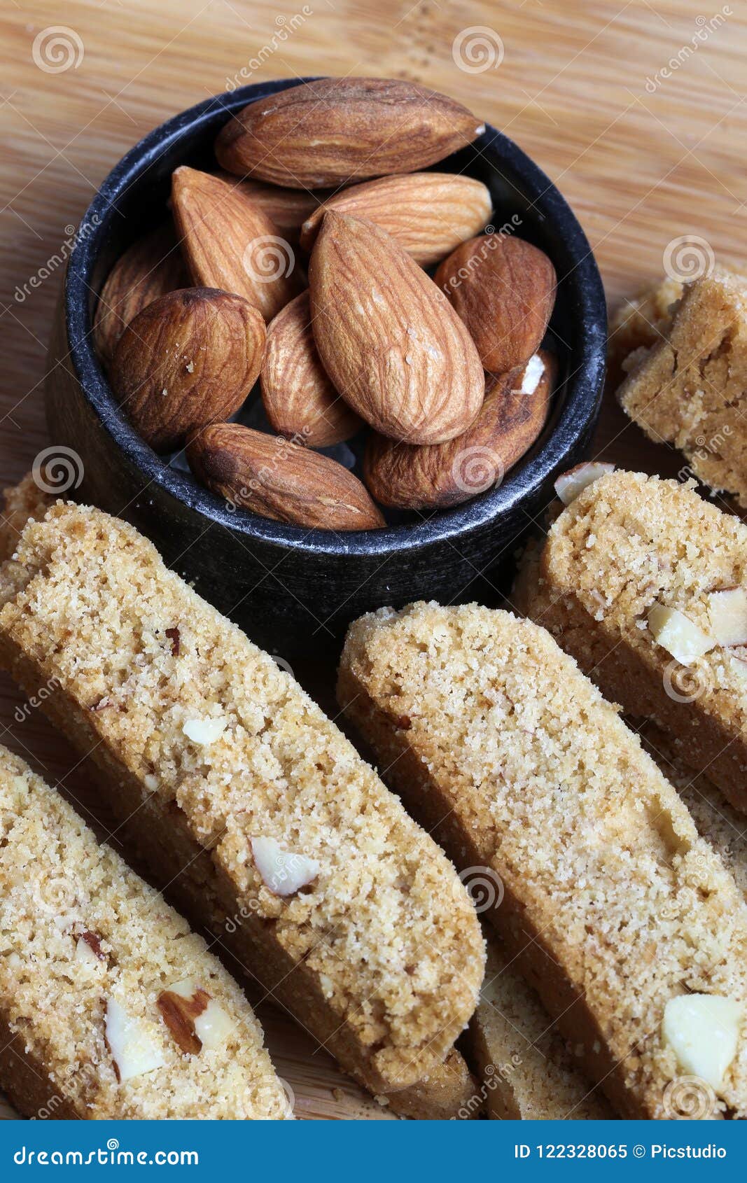 Almond biscuits stock image. Image of crunchy, crackers - 122328065