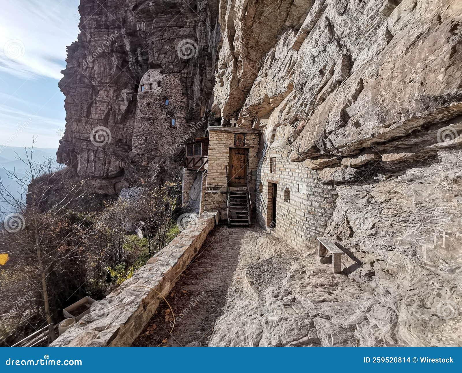 Beautiful Shot of an Ancient Church on a Cliff Stock Photo - Image of ...