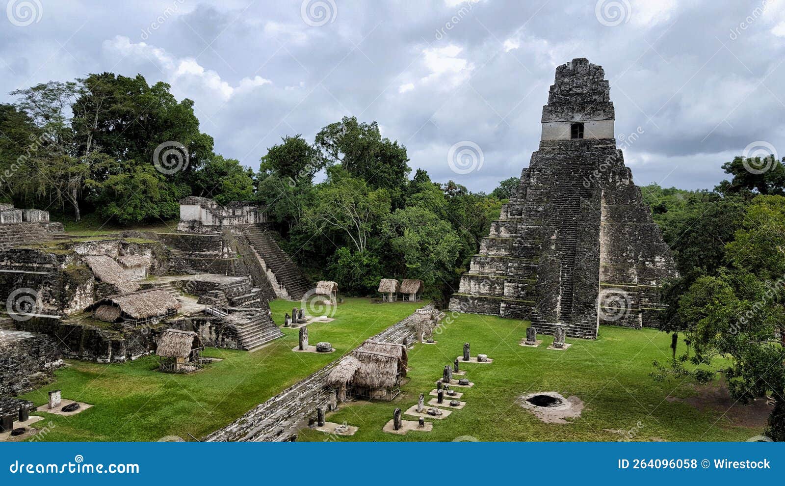 Beautiful Shot of an Ancient Stone Pyramid in Tikal, Guatemala Stock ...