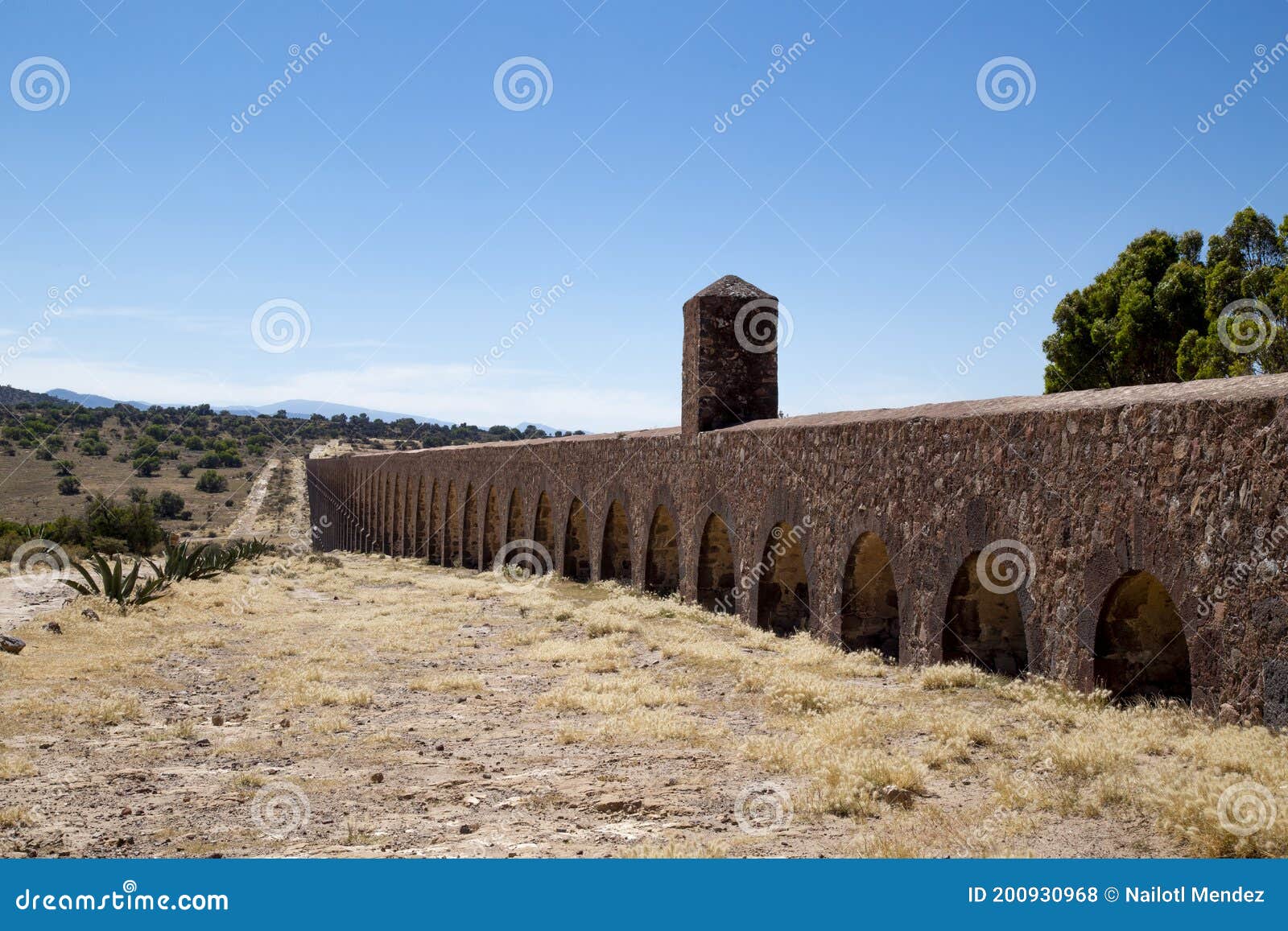 Beautiful Shot of Aqueduct of Padre Tembleque, Hidalgo, Mexico Stock ...