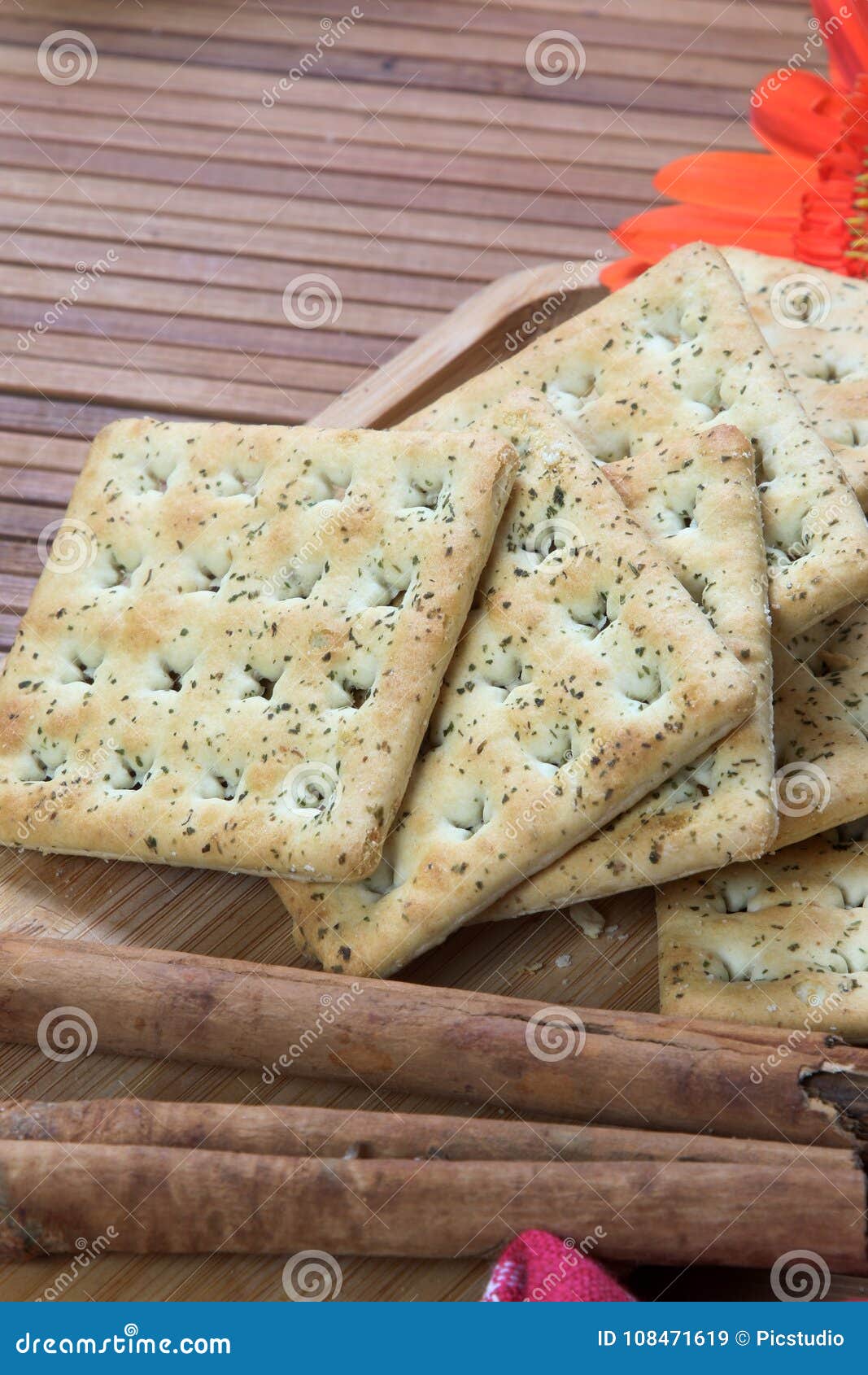 Salted biscuits stock image. Image of yummy, square - 108471619