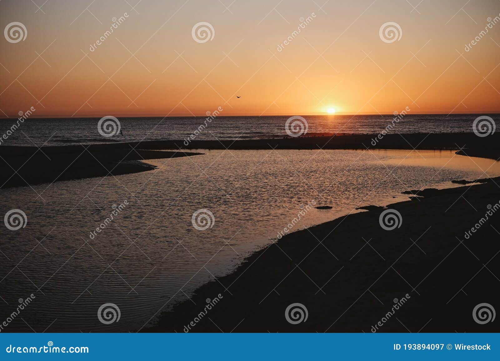 Beautiful Shot of a Beach at Radiant Sunset Stock Image - Image of ...