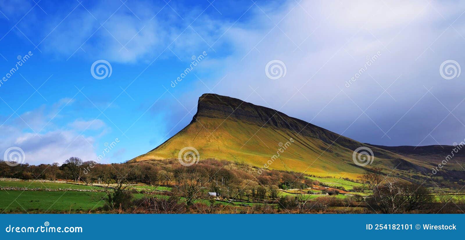 Beautiful Shot of the Benbulbin Mountain in Ireland Stock Image - Image ...