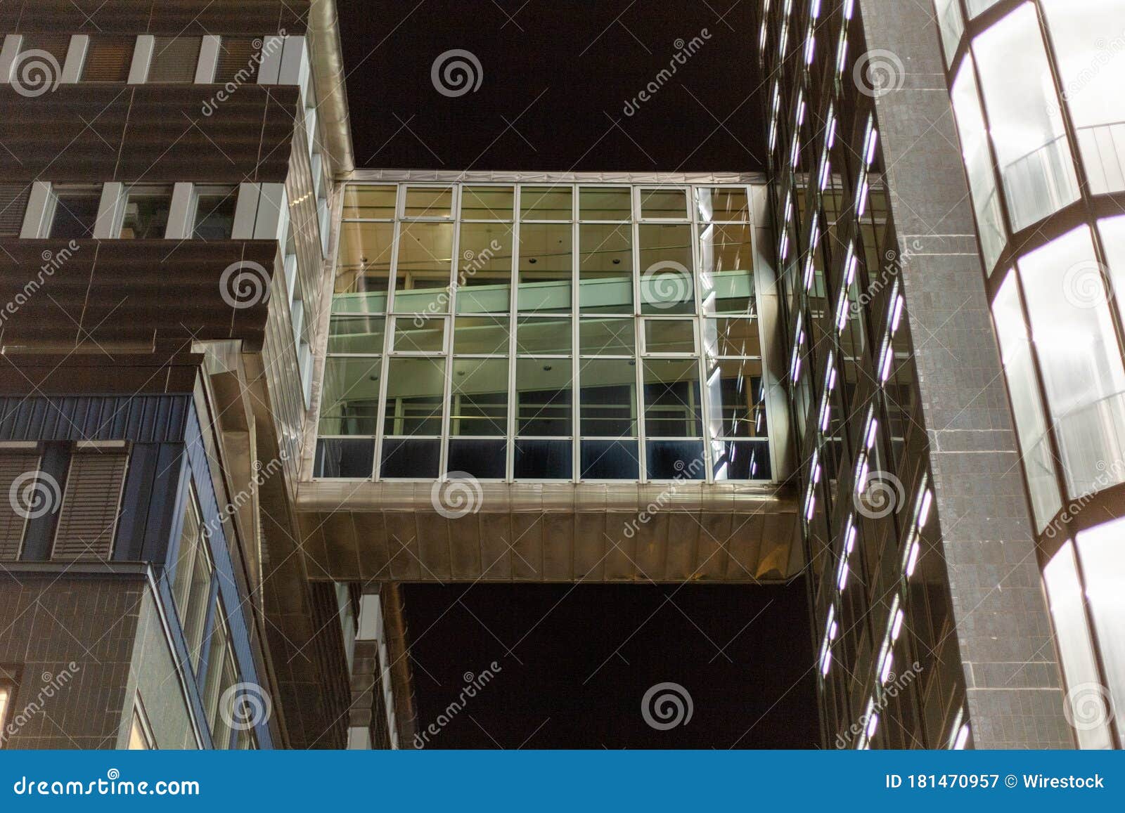 Beautiful Shot of a Bridge Joining Two Buildings Each Other Editorial ...