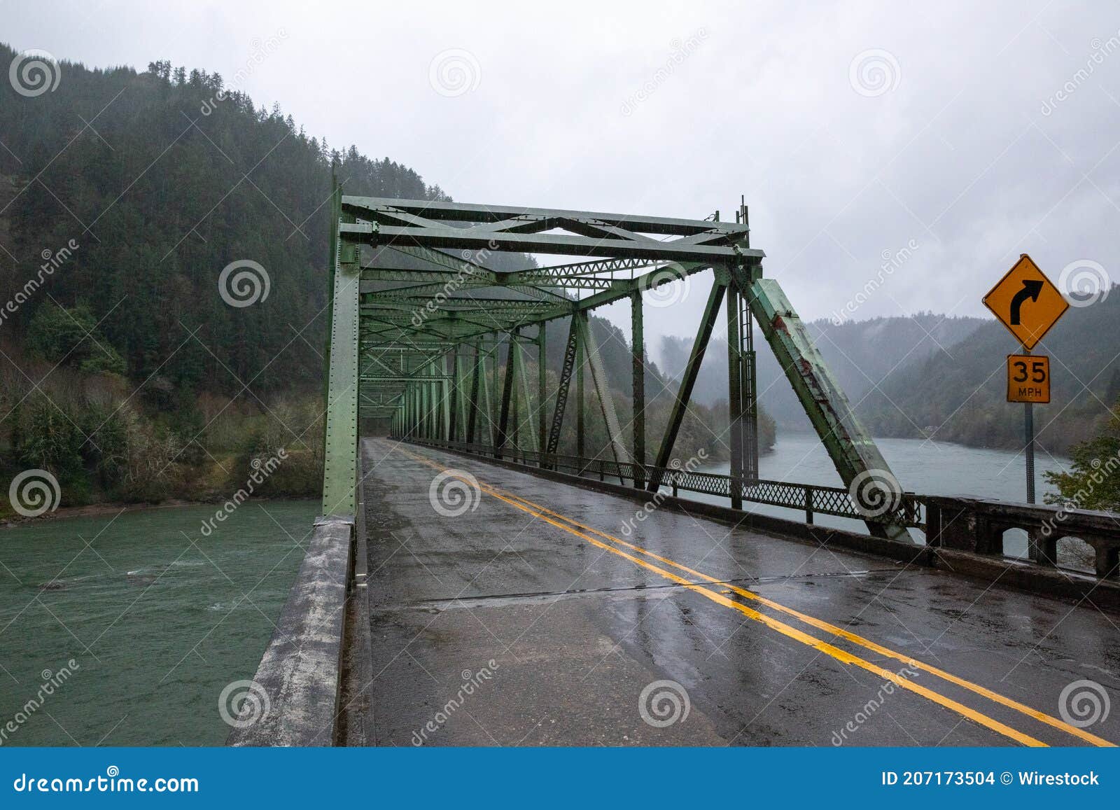 Beautiful Shot of the Bridge in Umpqua River, Oregon Stock Photo ...