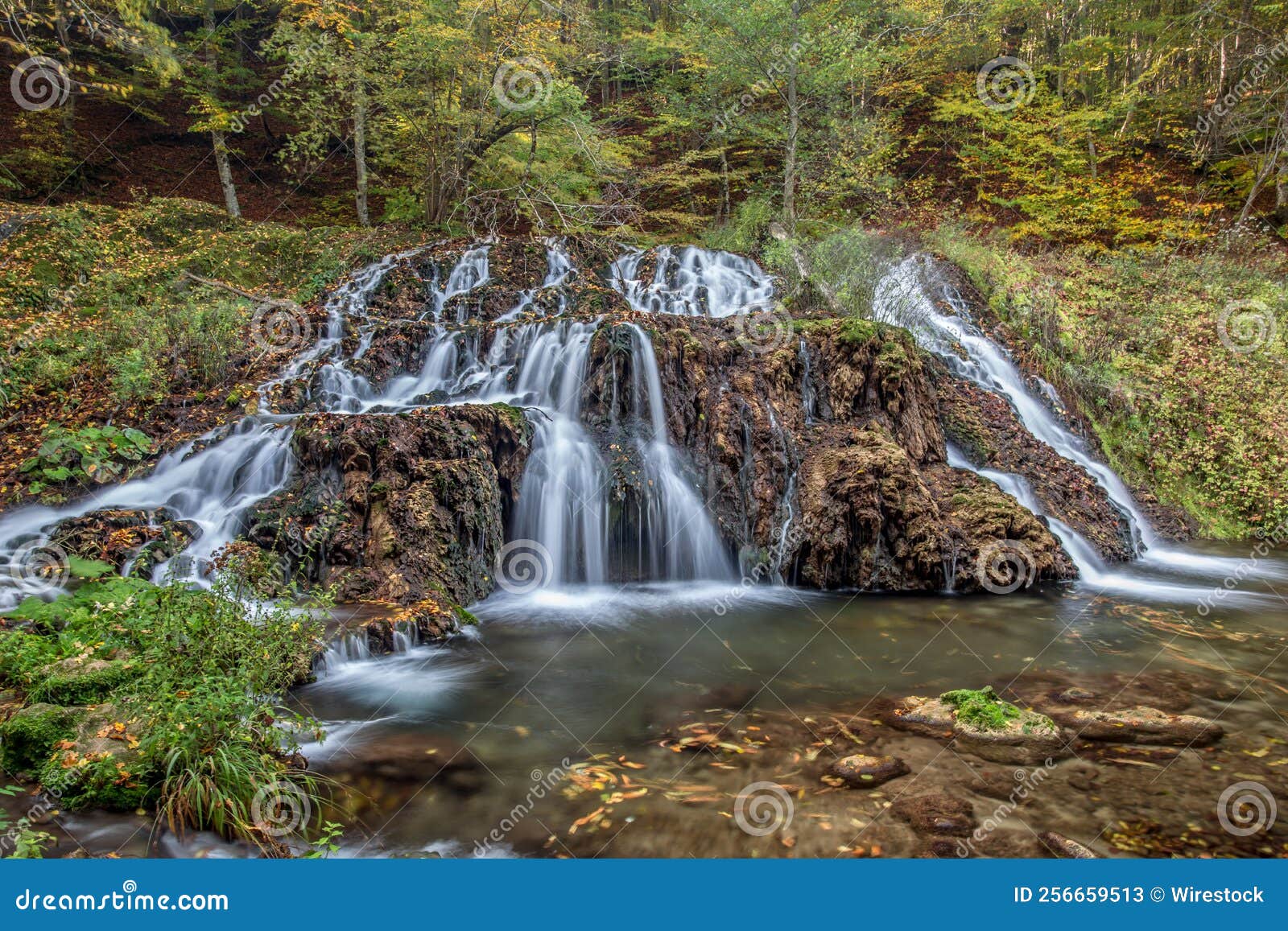 Beautiful Shot of Cascade Waterfalls in a Forest Stock Image - Image of ...