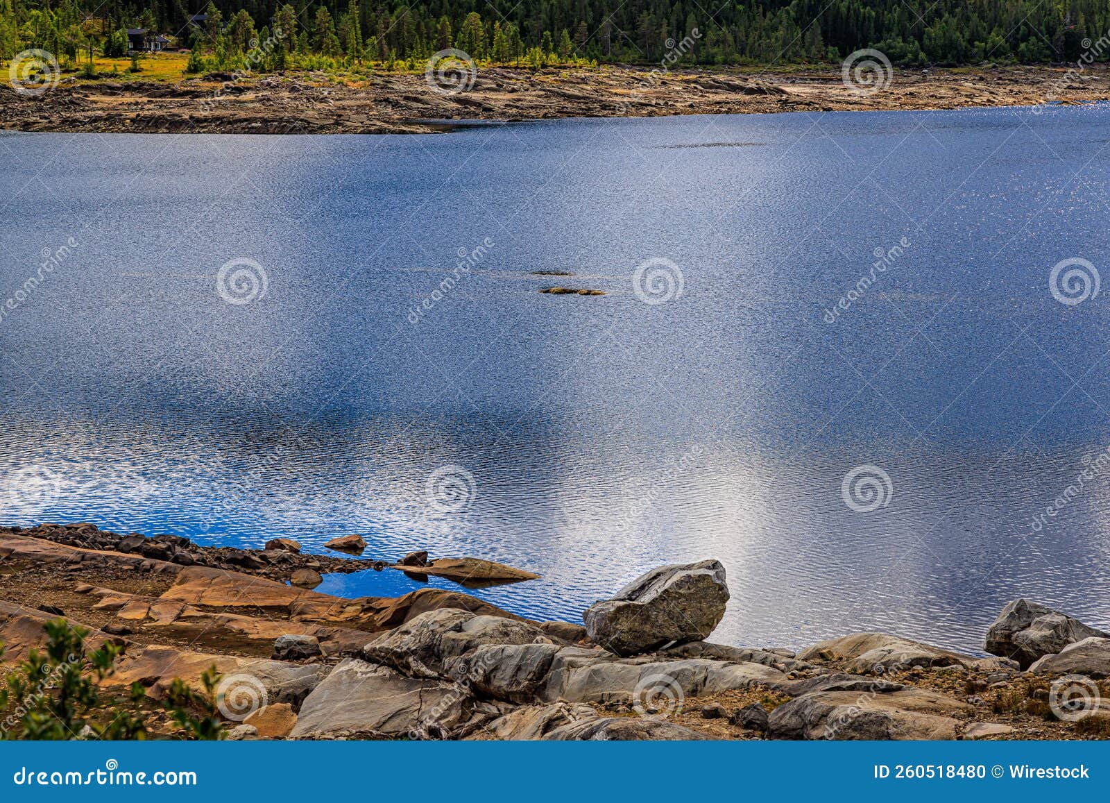 Beautiful Shot of a Clear Bright Blue Lake in a Park Stock Photo ...