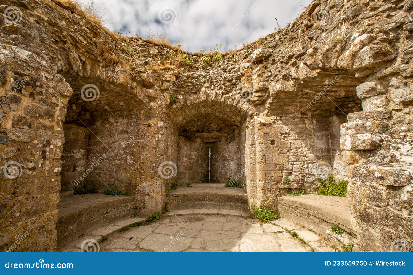 Beautiful Shot of the Corfe Castle in Wareham, UK Stock Photo - Image ...