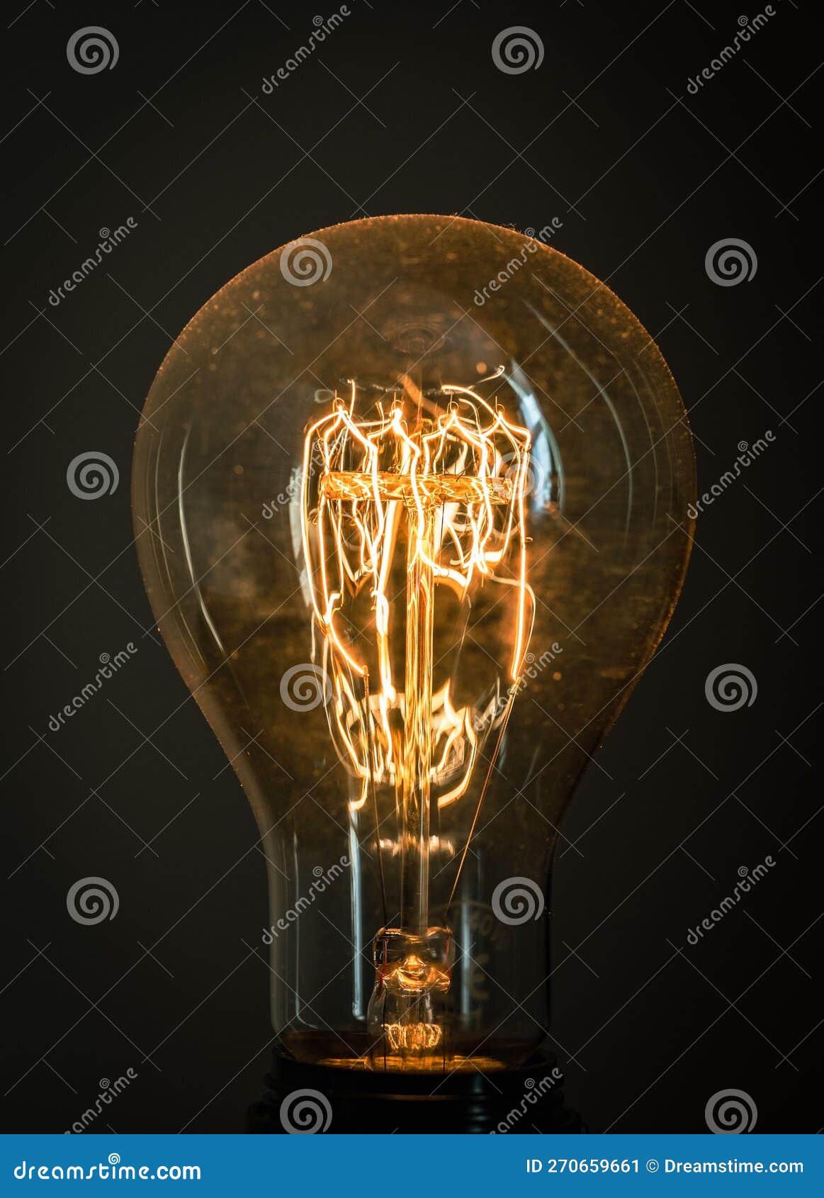 Edison Lightbulb One stock image. Image of bright, symbol - 270659661
