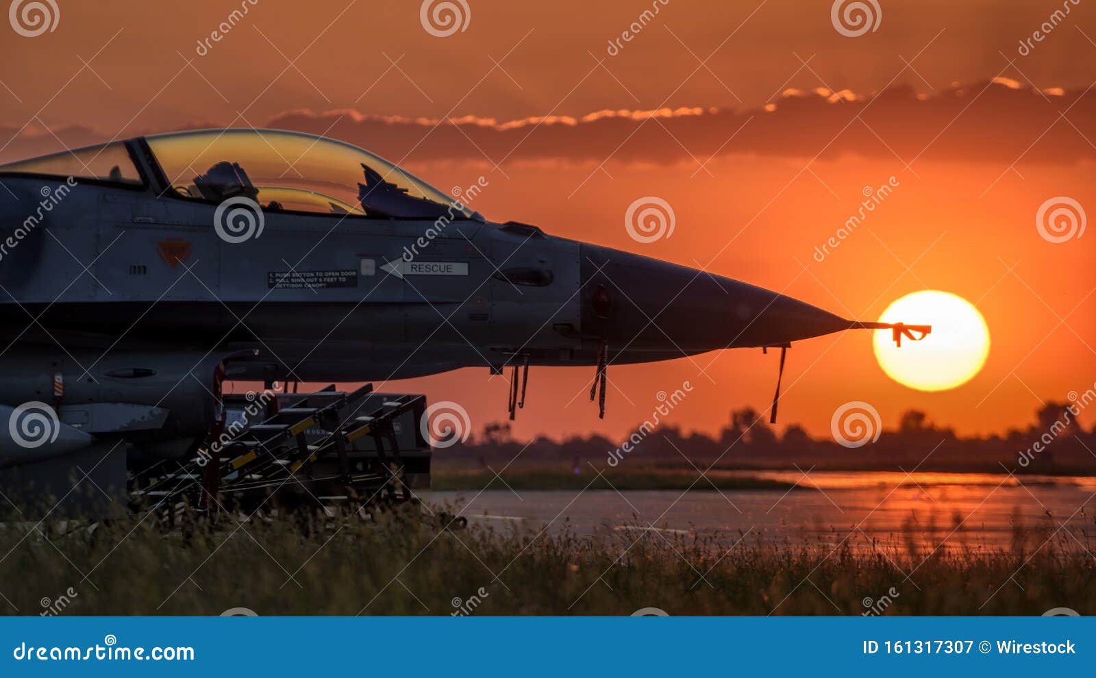 Beautiful Shot of an Empty Jet on the Ground with a Blurred Background ...