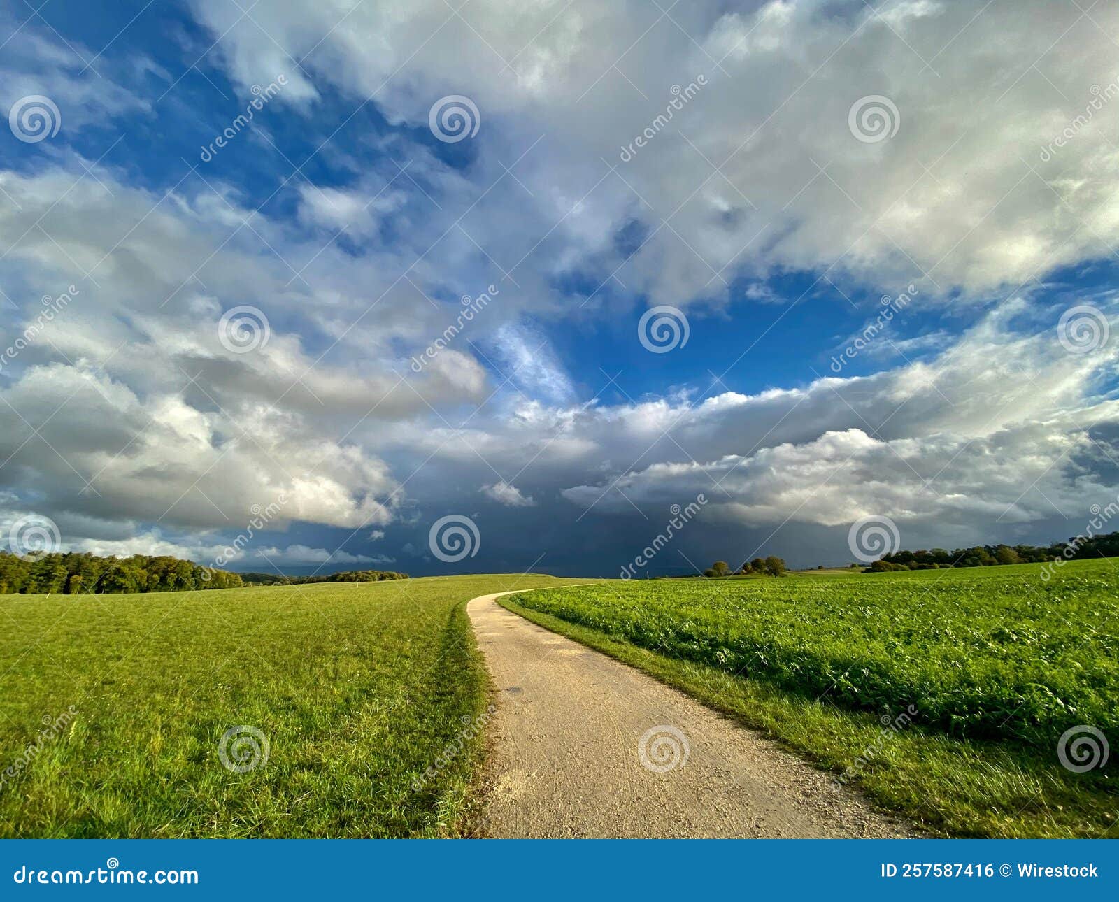 Beautiful Shot of an Empty Path in the Countryside Stock Photo - Image ...
